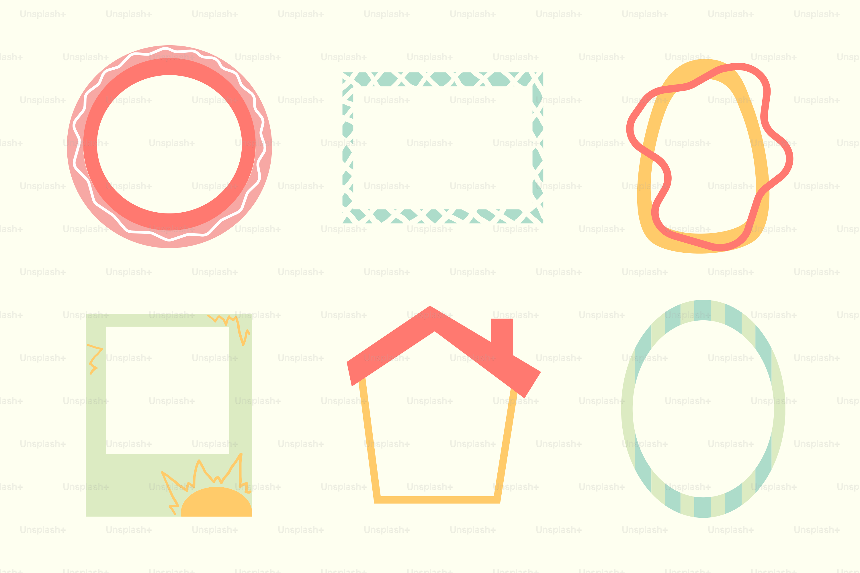 A collection of different shapes and sizes of objects vector – Vector ...