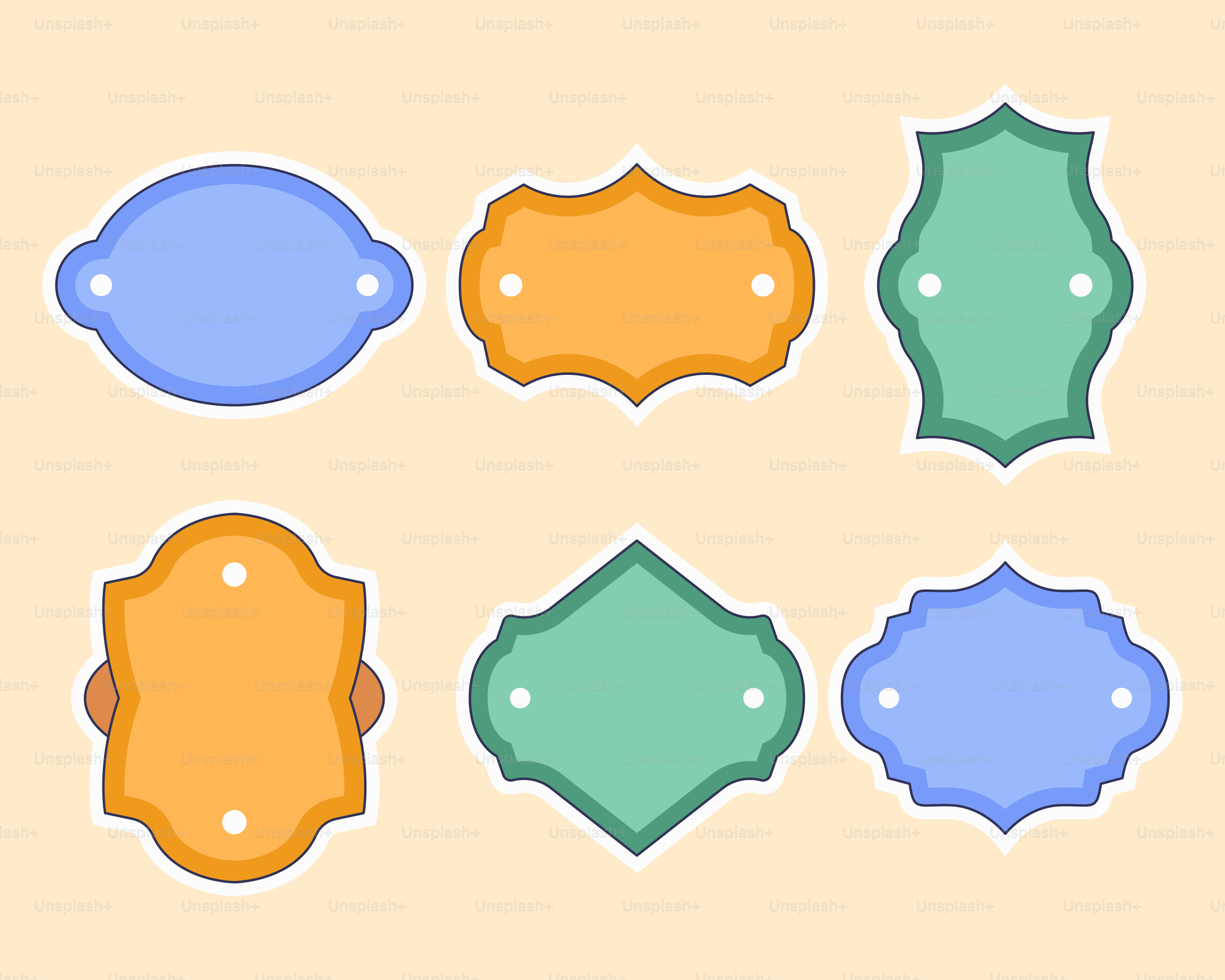 A set of different colored tags hanging from a string vector – Vector ...