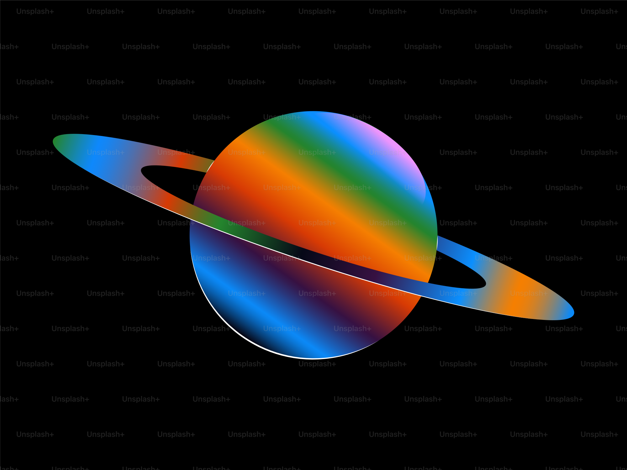 A picture of a saturn with a black background vector – Vector Image on ...