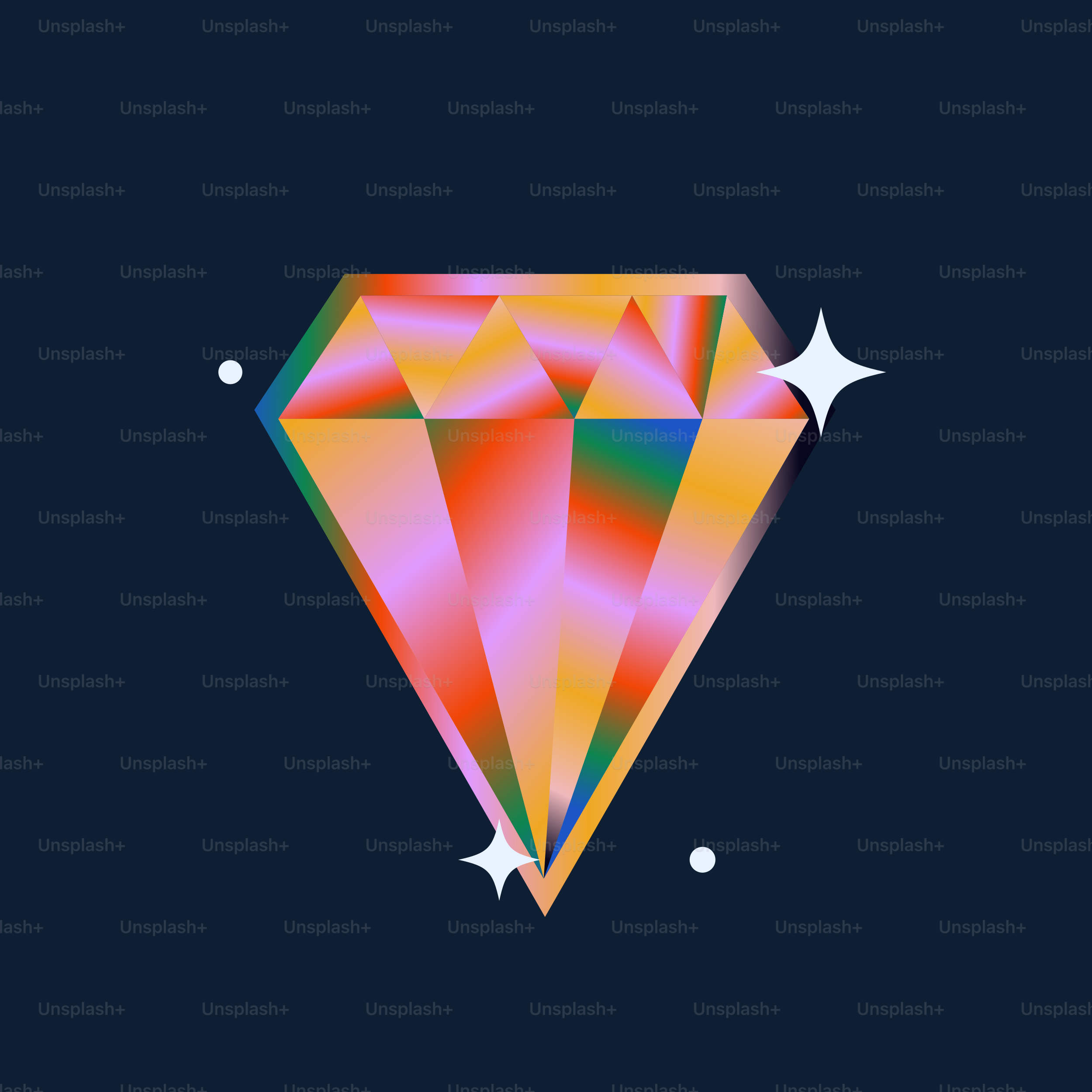 A diamond on a blue background with stars vector – Retro futuristic ...