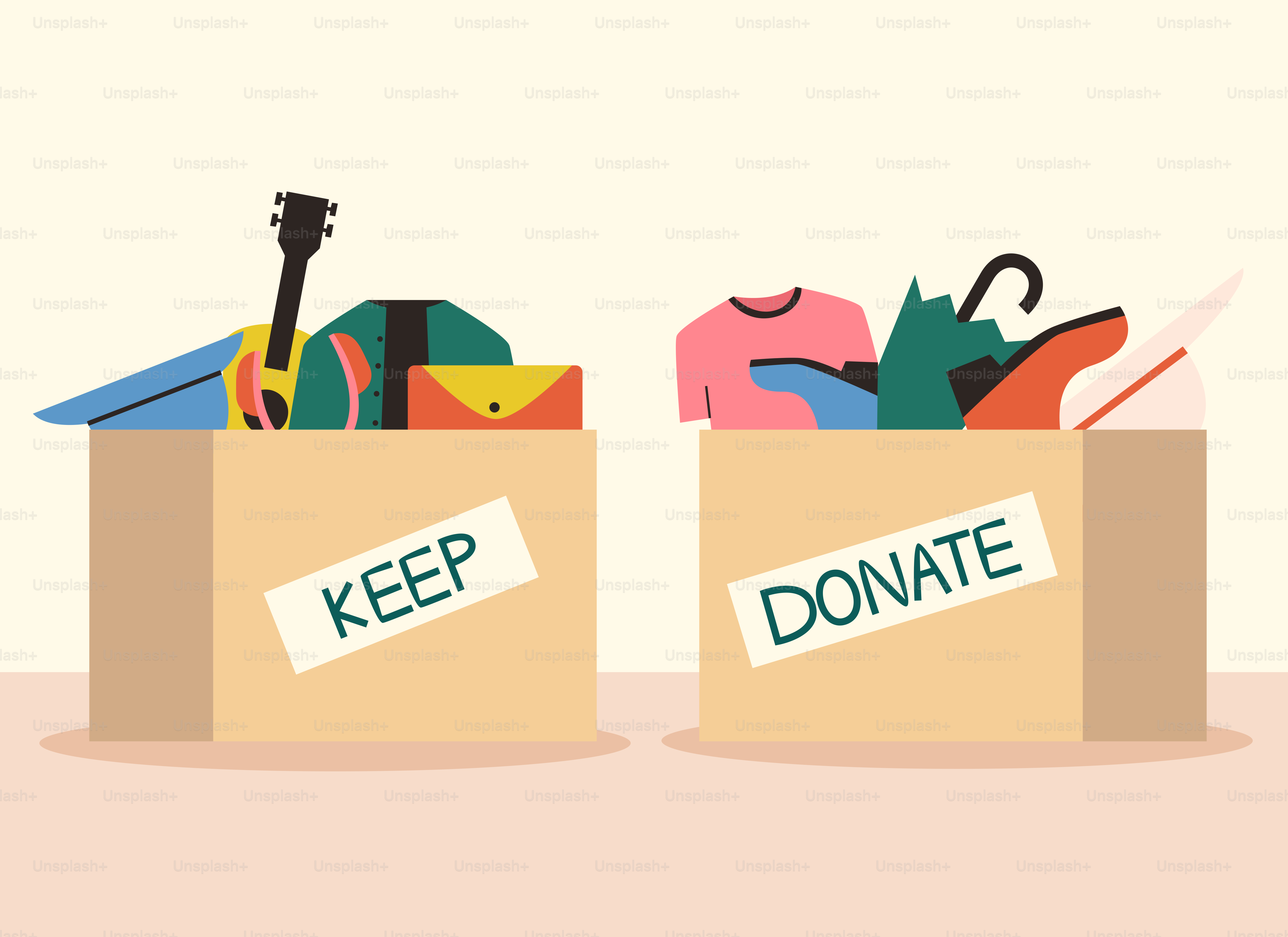 A couple of boxes that have items inside of them vector – Organize ...