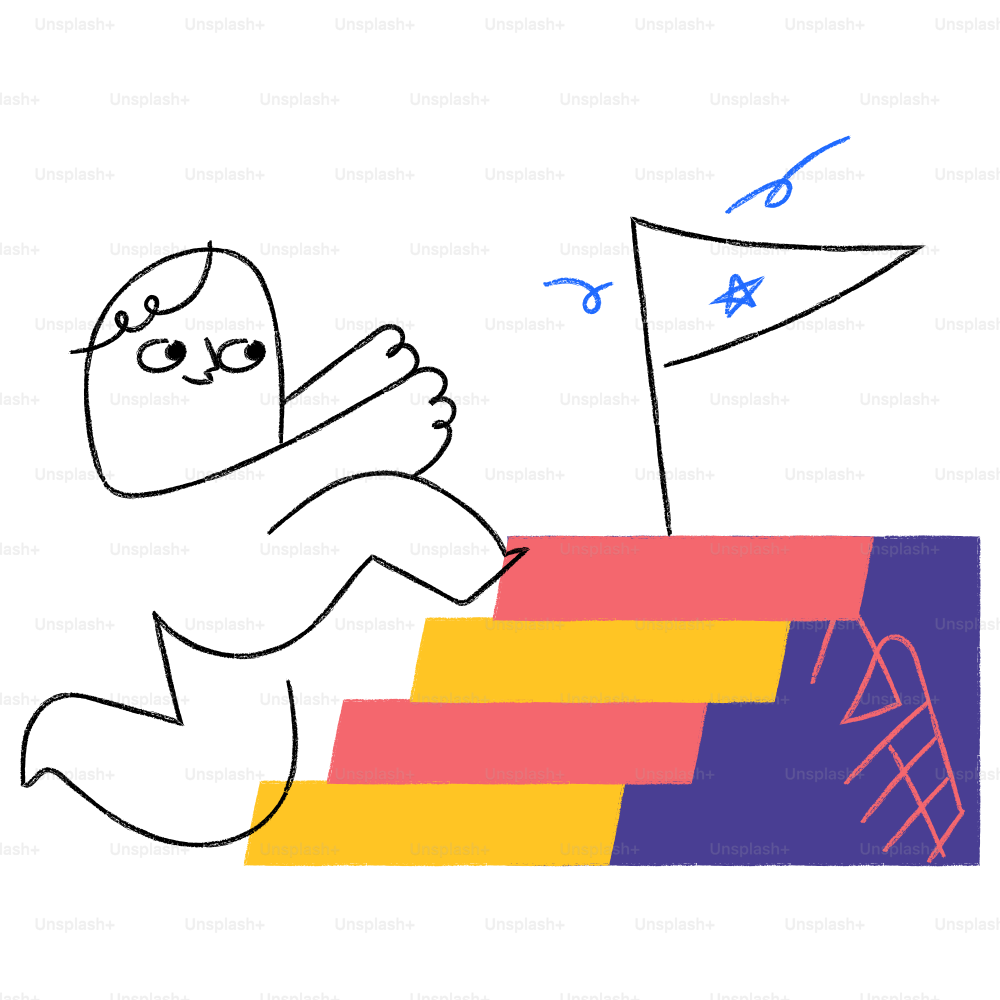 A drawing of a person falling off of a ramp vector – Aim Image on Unsplash