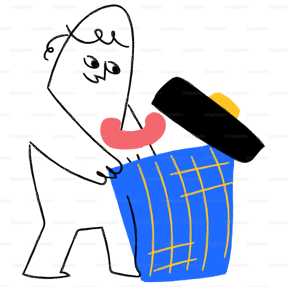 A drawing of a man carrying a barrel vector – Vector Image on Unsplash