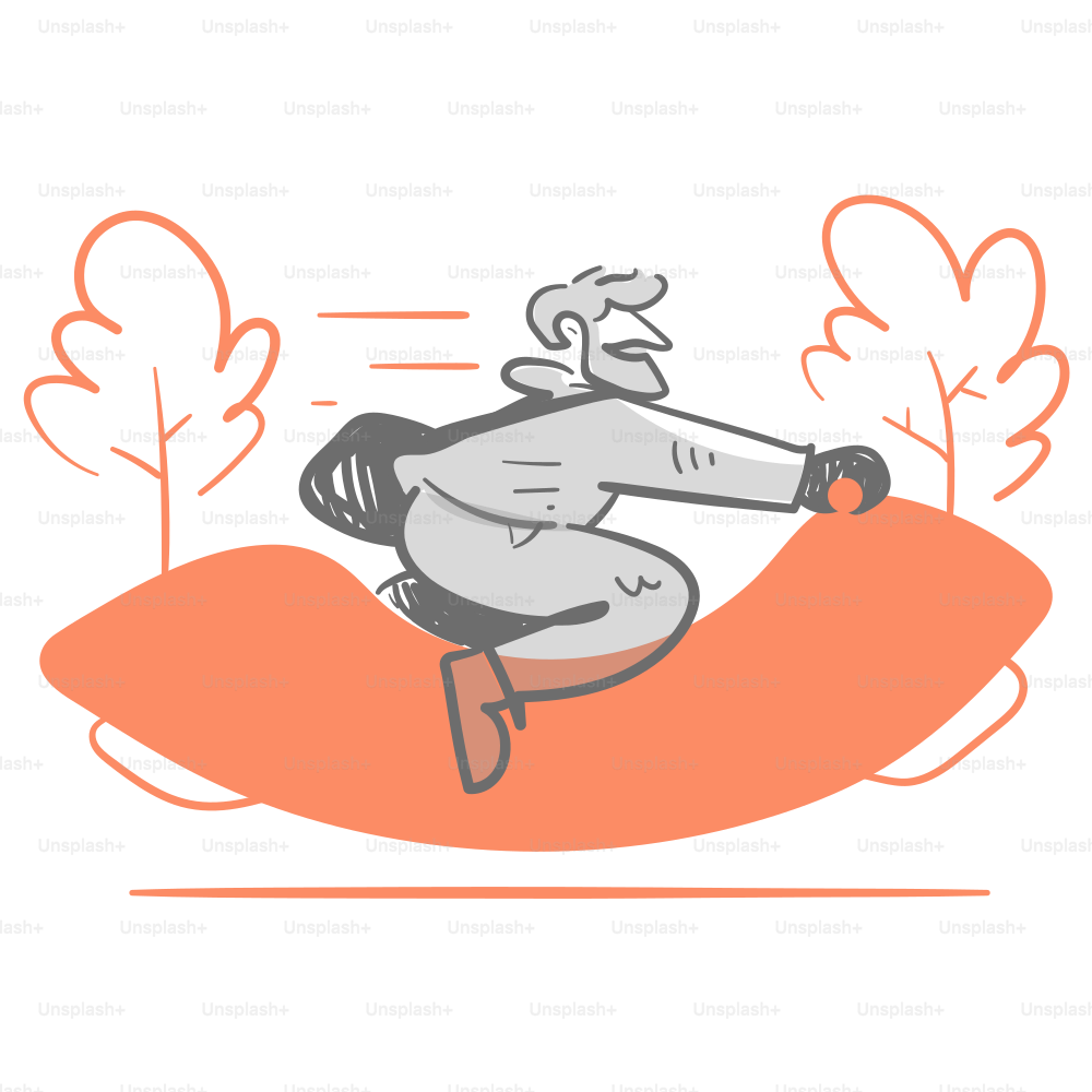 Un dibujo de una persona con un sombrero en la cabeza vector – Imagen ...