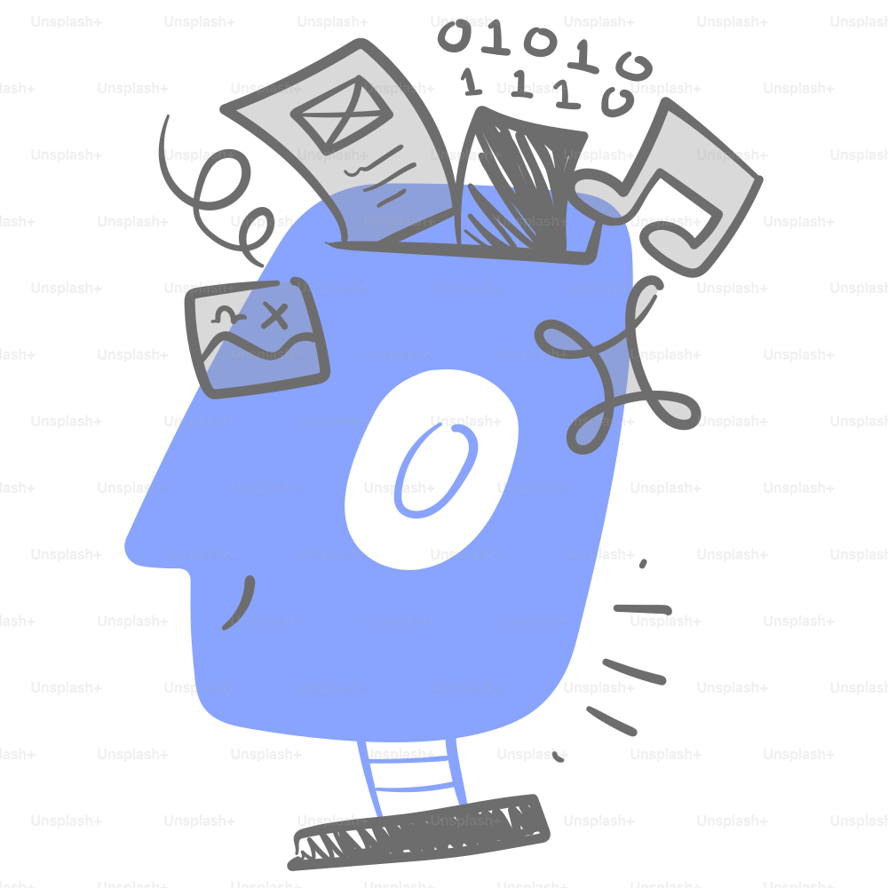 Un dibujo de una persona con un sombrero en la cabeza vector – Imagen ...