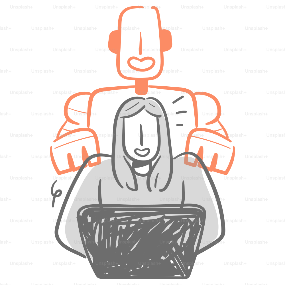 Una persona sentada en una silla mirando un móvil vector – Imagen de ...