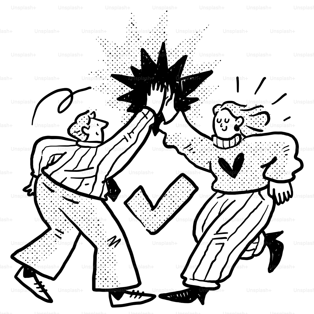 A cartoon drawing of two people fighting each other vector – Woman ...