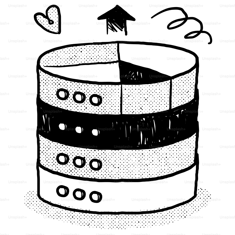 Un dessin en noir et blanc d’un objet rond vectoriel – Image de ...