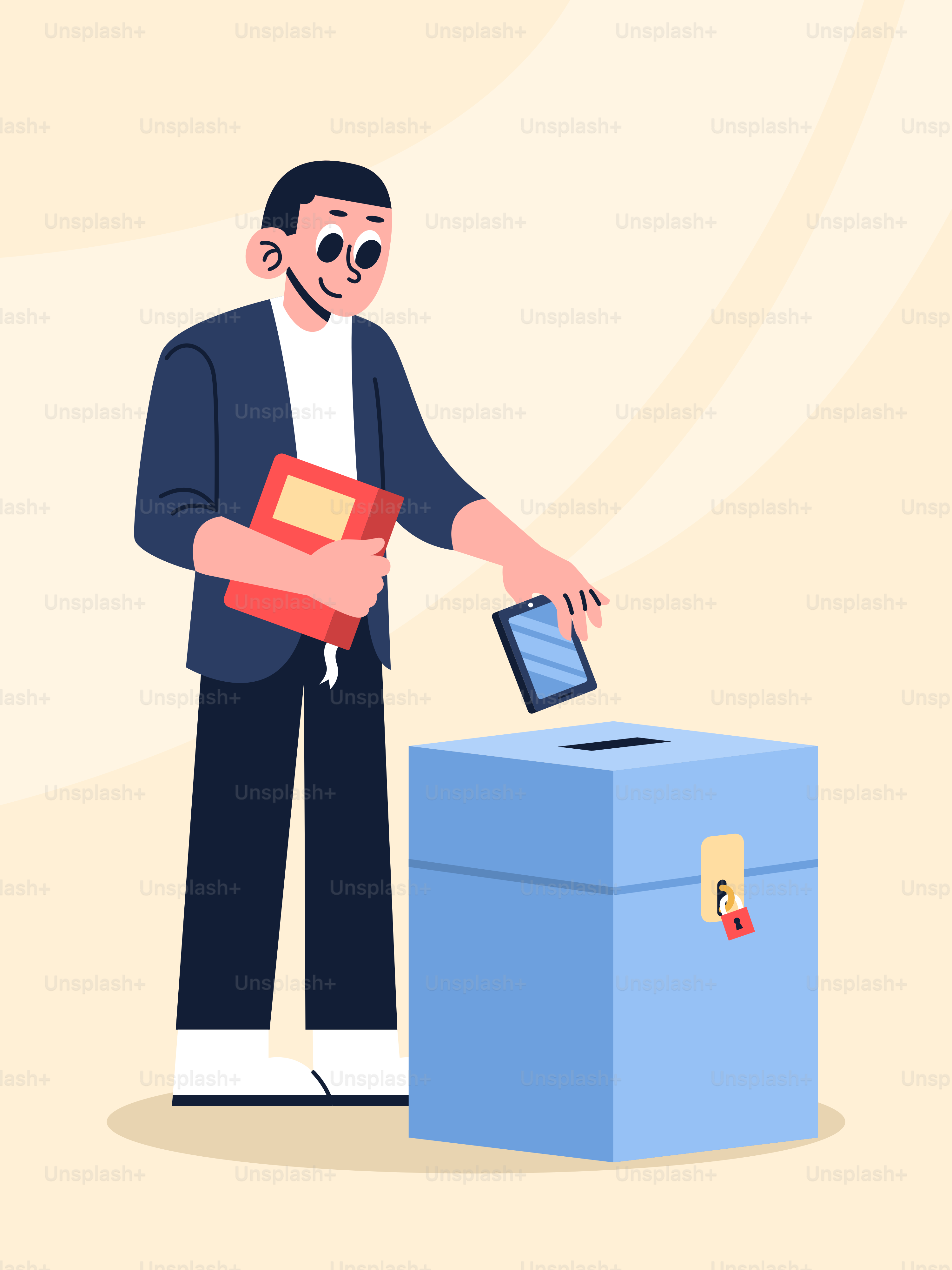 A man putting a box in a box vector – Book Image on Unsplash