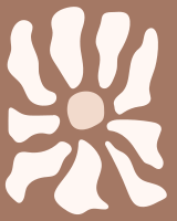 Une fleur brune et blanche sur fond marron vectoriel – Image de Mousse ...