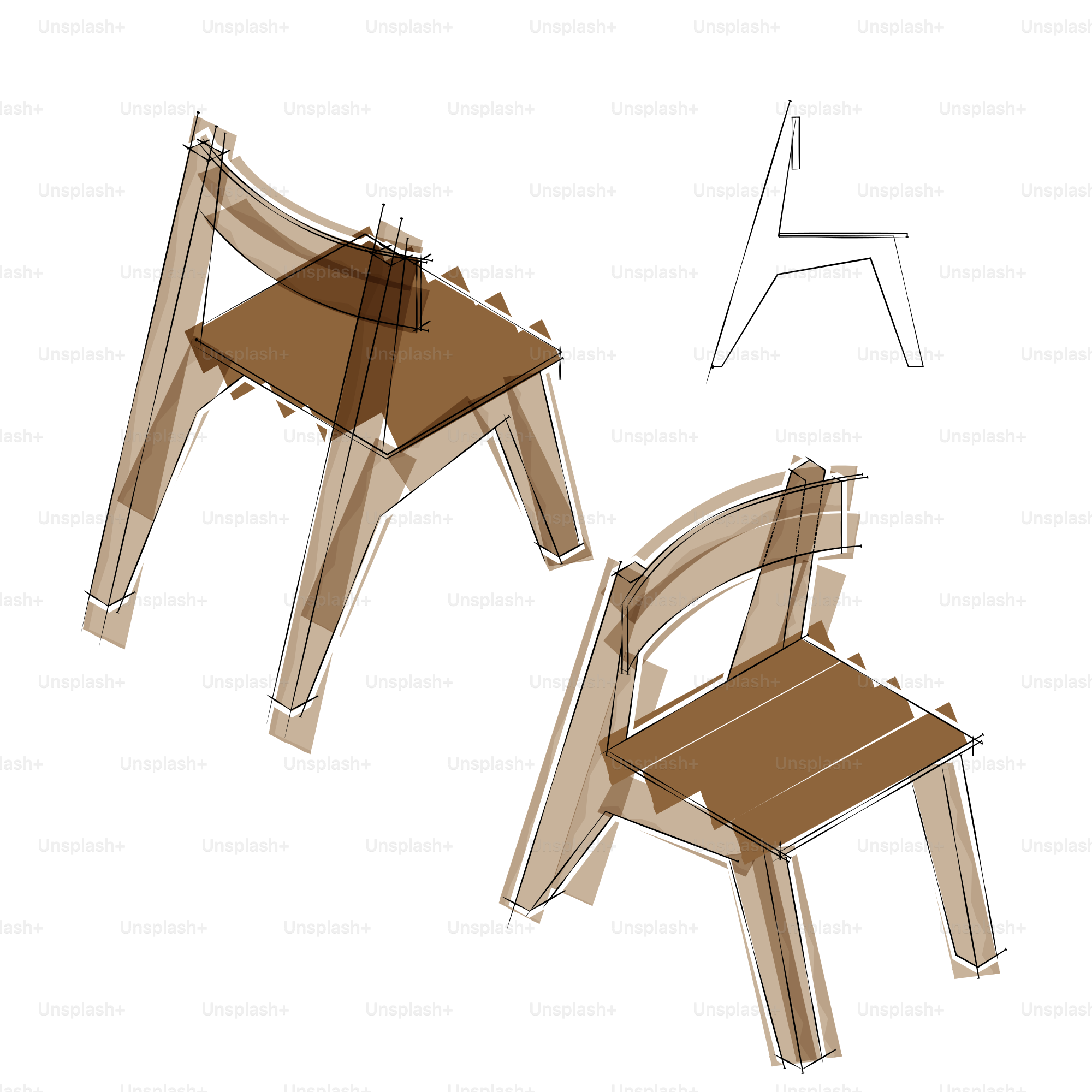 Un disegno di una sedia e una sedia vettoriale – Immagine di Mobilio su ...