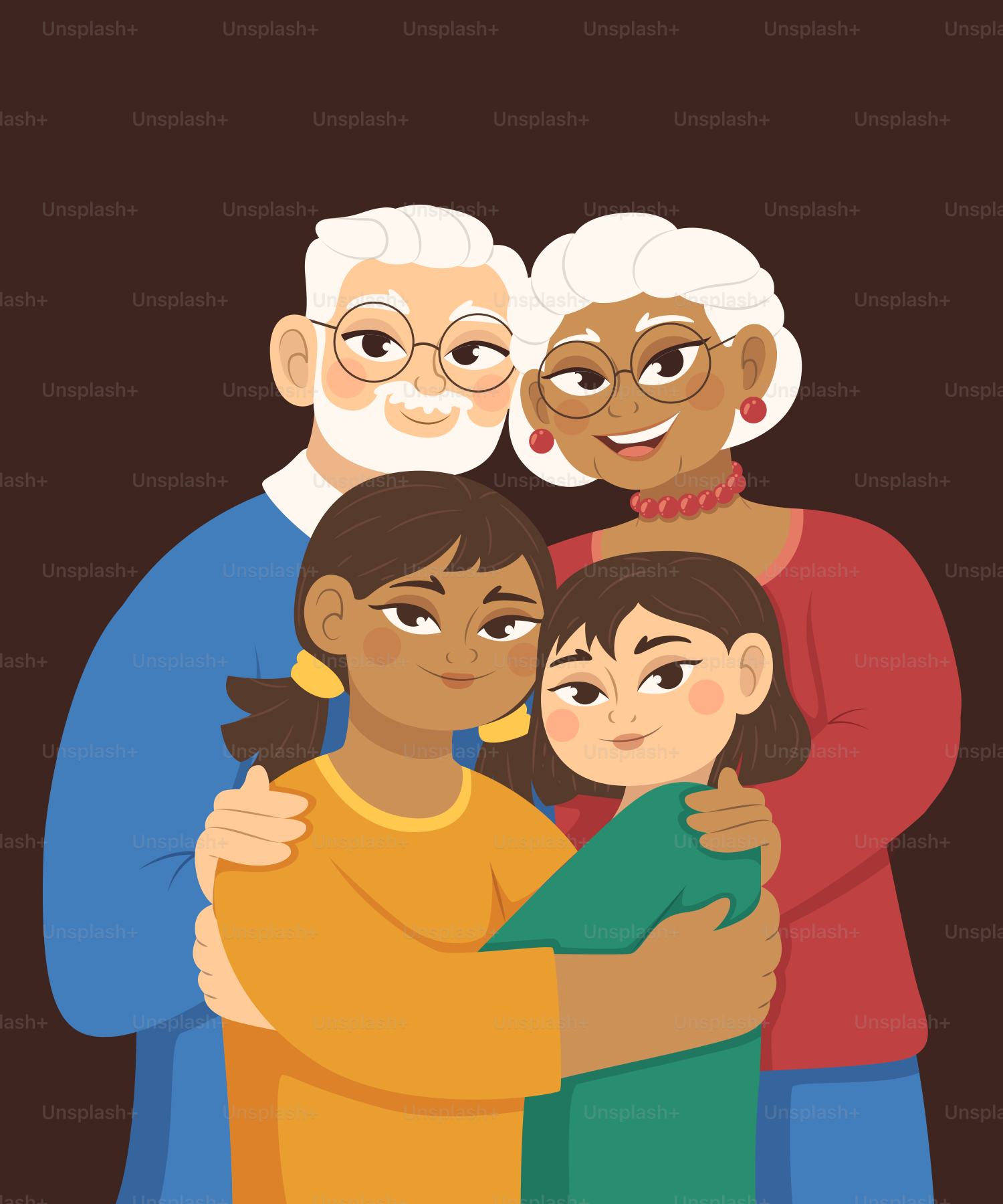 An illustration of a family hugging each other vector – Multi ...