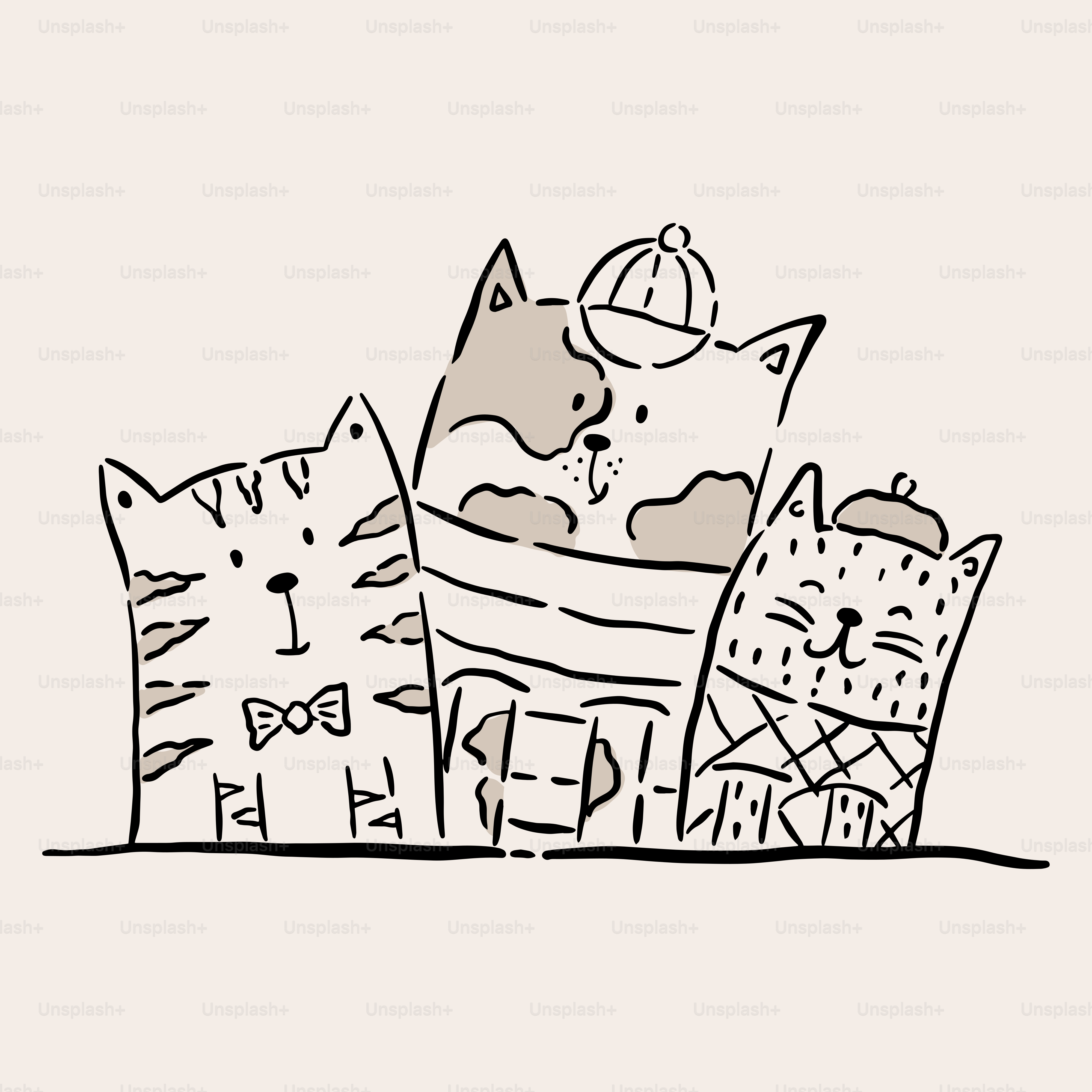 Gruppo Di Gatti Clipart