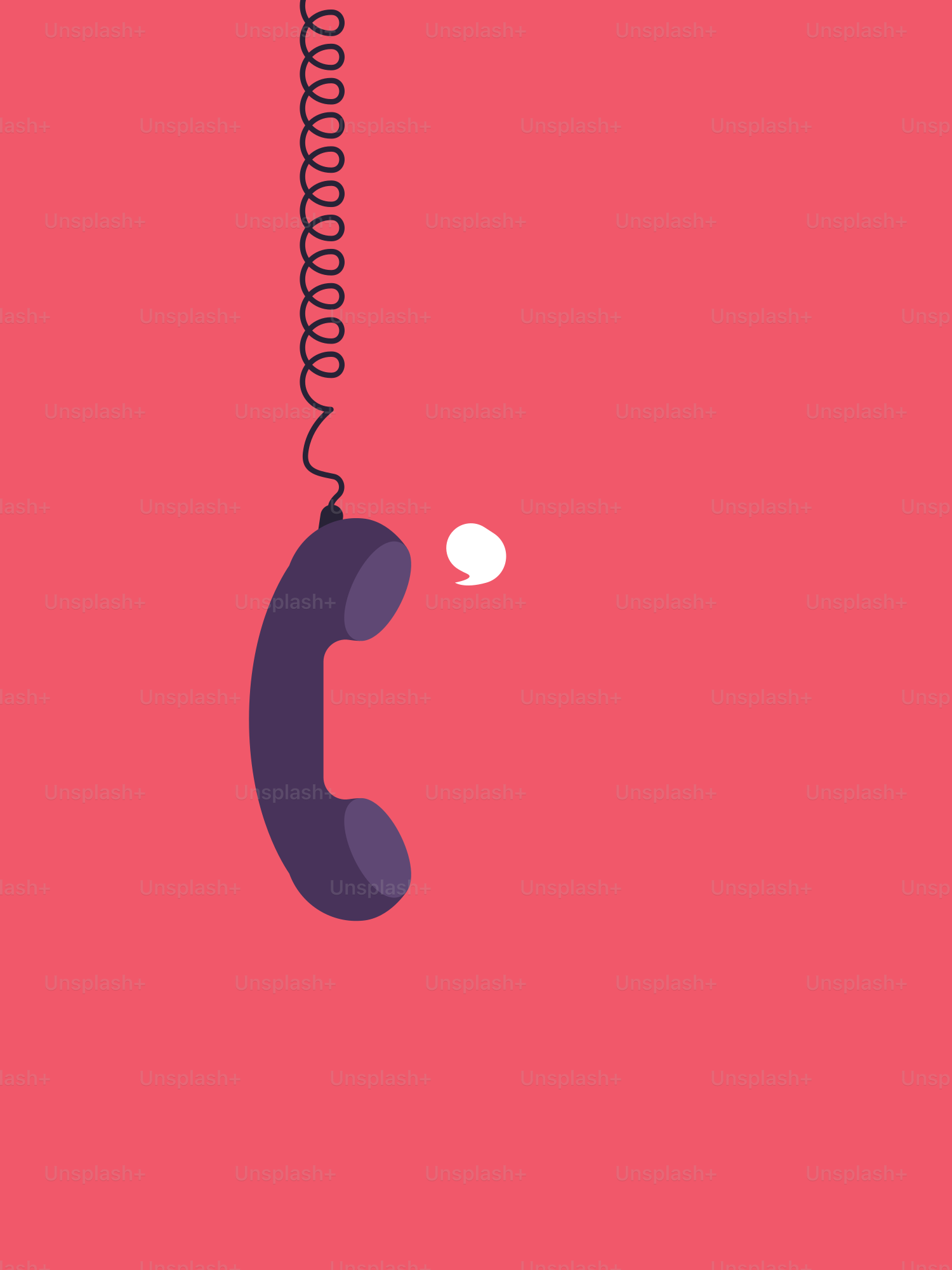 An illustration of a phone hanging from a cord vector – Phone Image on ...