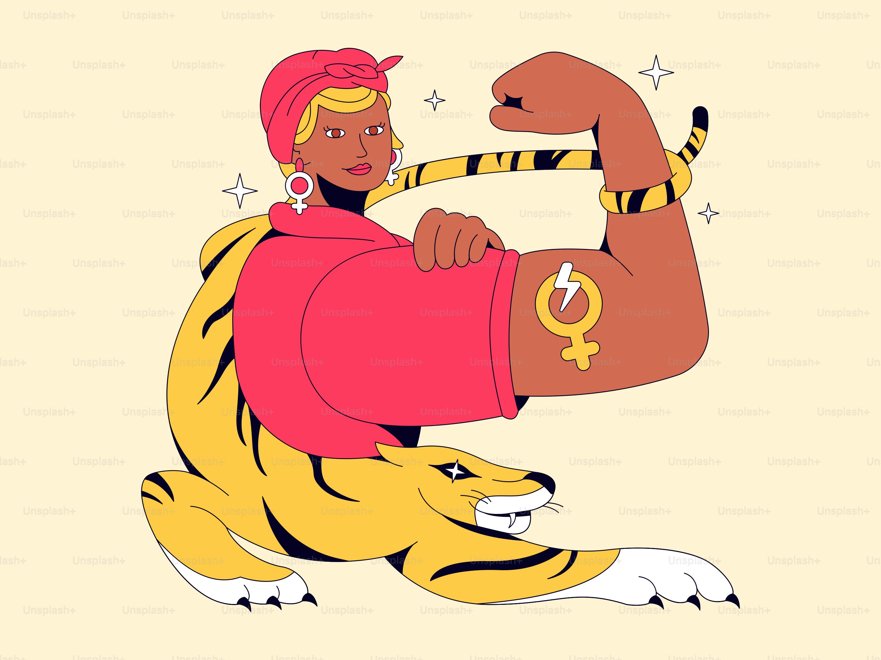 Una caricatura de un hombre sentado sobre un tigre vector – Imagen de ... Una caricatura de un hombre sentado sobre un tigre vector – Imagen de ...