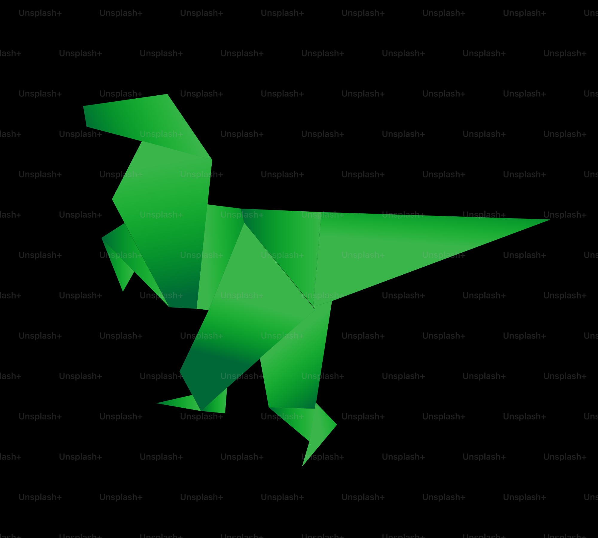 Un animale di origami blu su sfondo nero vettoriale – Immagine di Gatto ...