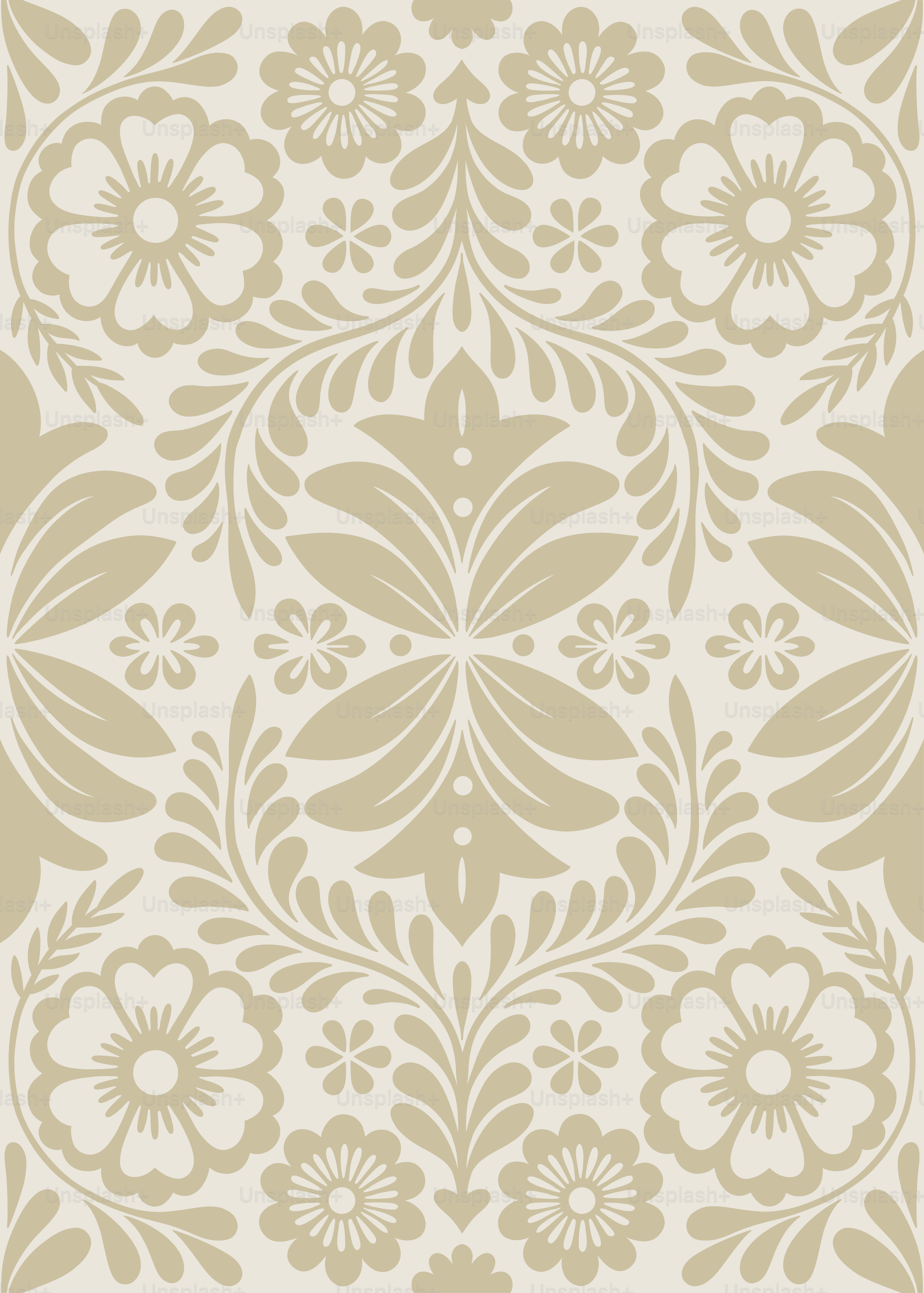 Vektor Wallpaper krem dan putih dengan desain bunga – Gambar Wallpaper ...