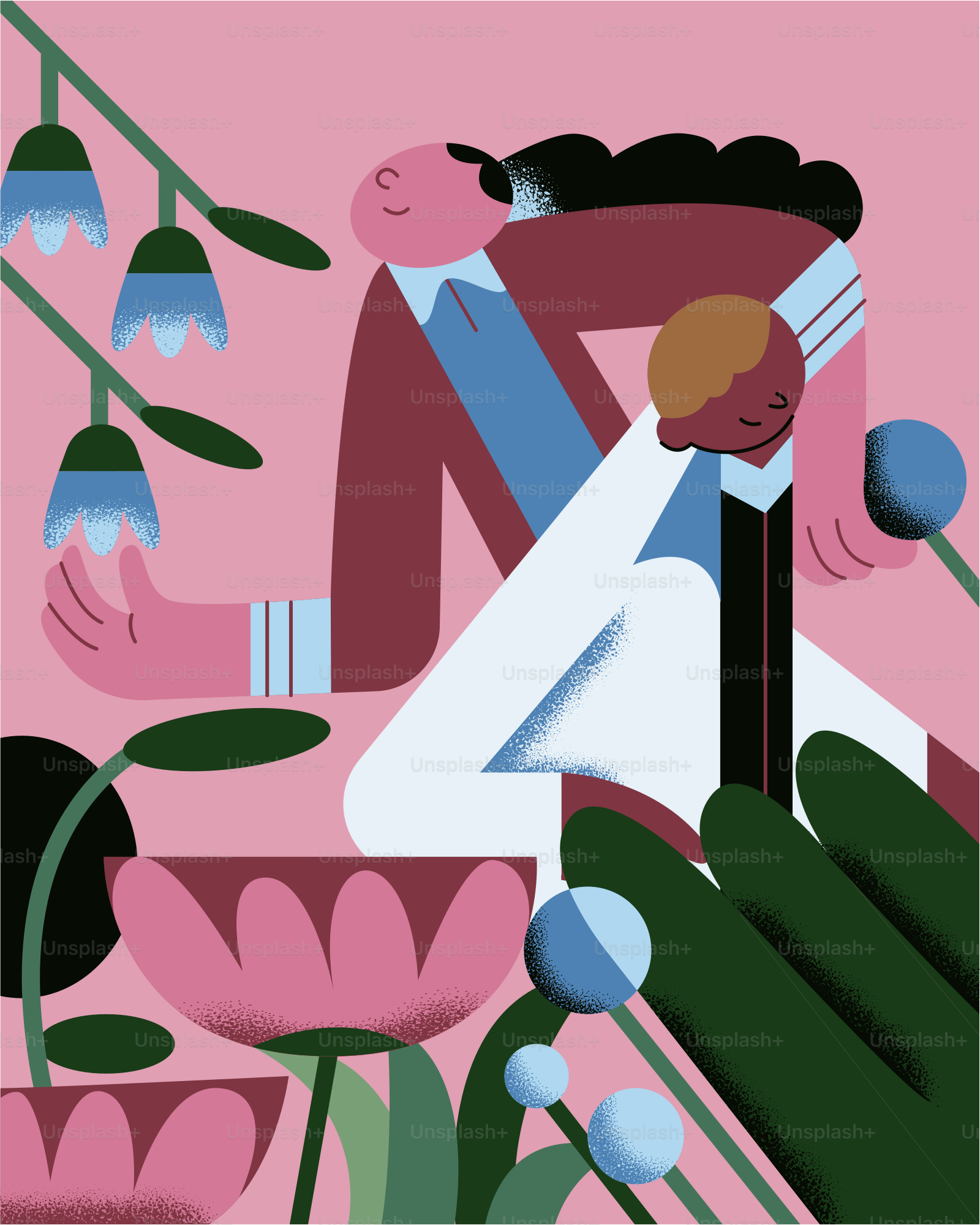 Un dipinto di una persona seduta su una sedia vettoriale – Immagine di ...