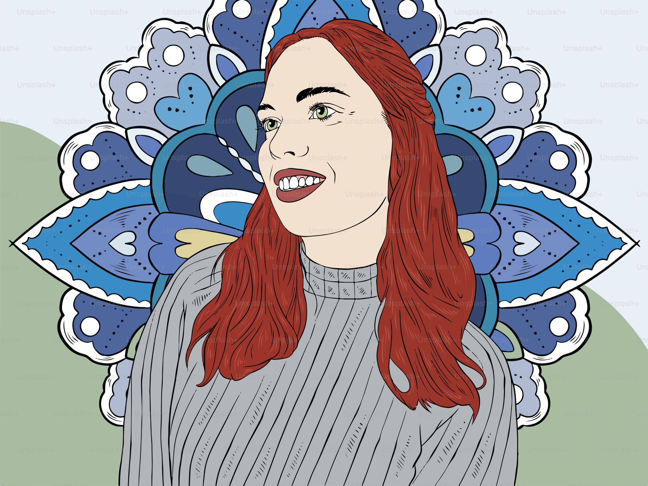 A woman smiles in front of a mandala. vector – Flowers Image on Unsplash