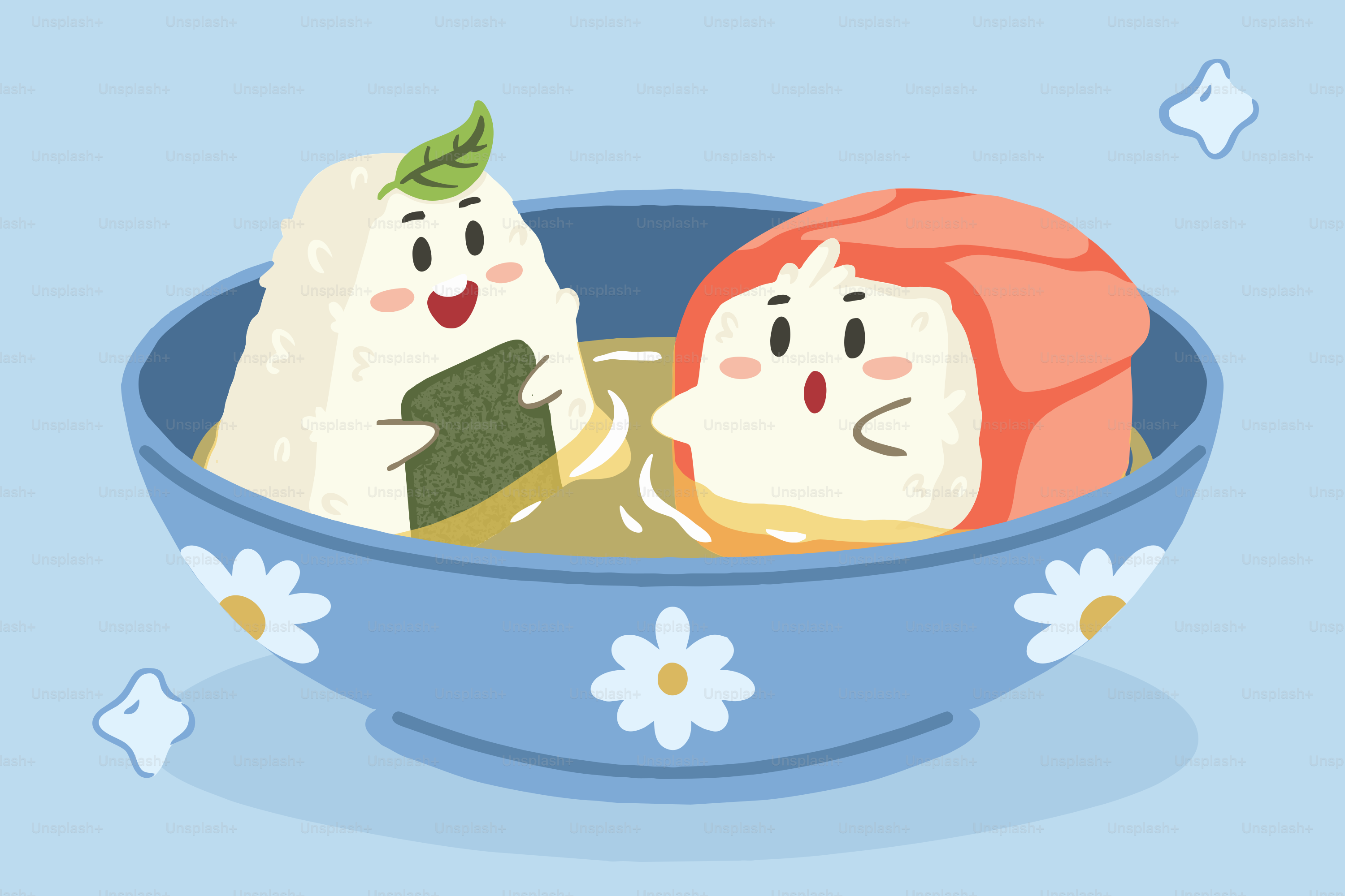 Cute food characters enjoying a warm bowl of soup. vector – Cartoon ...