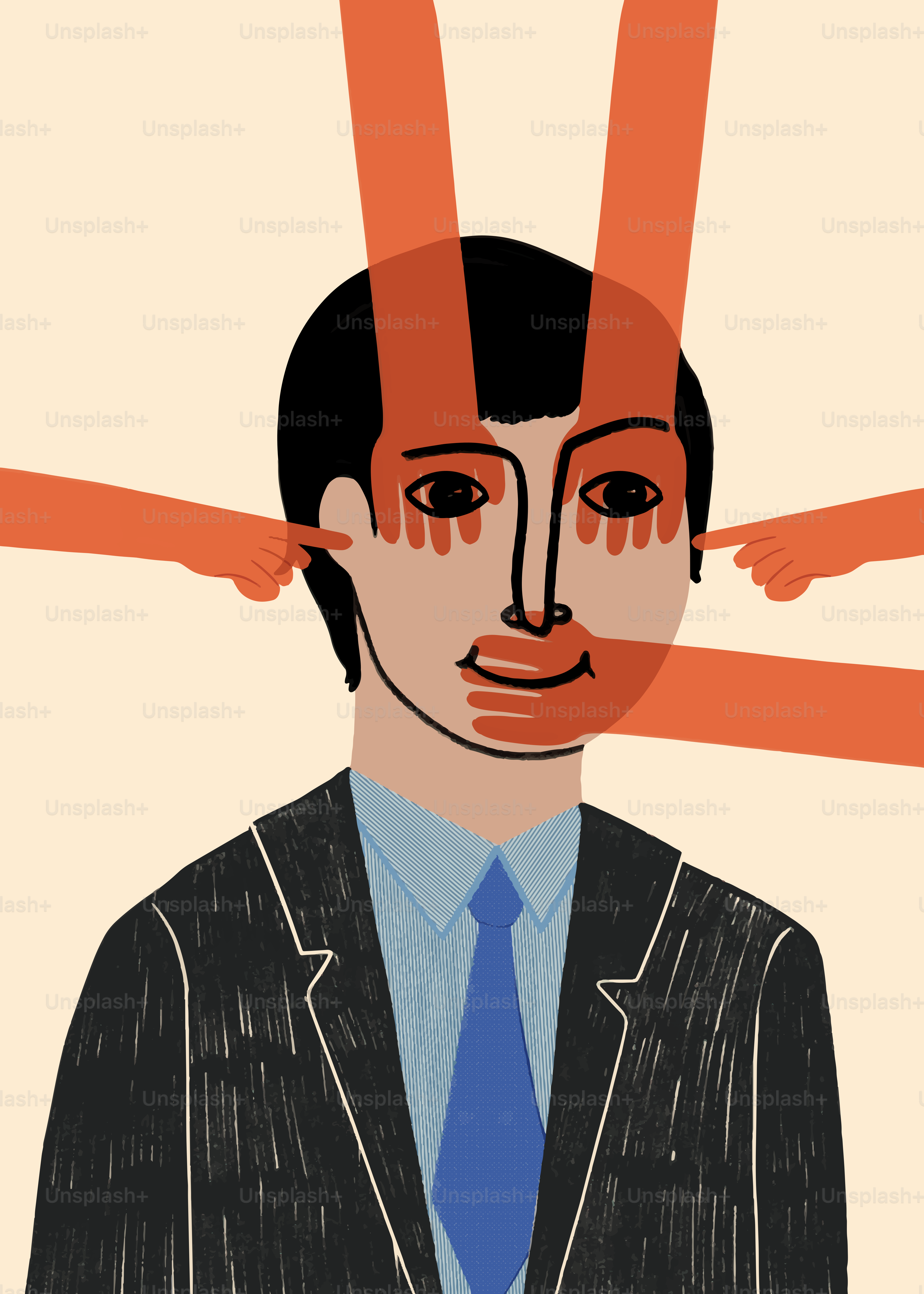 Hands cover a man's face, ears, and eyes. vector – Art Image on Unsplash