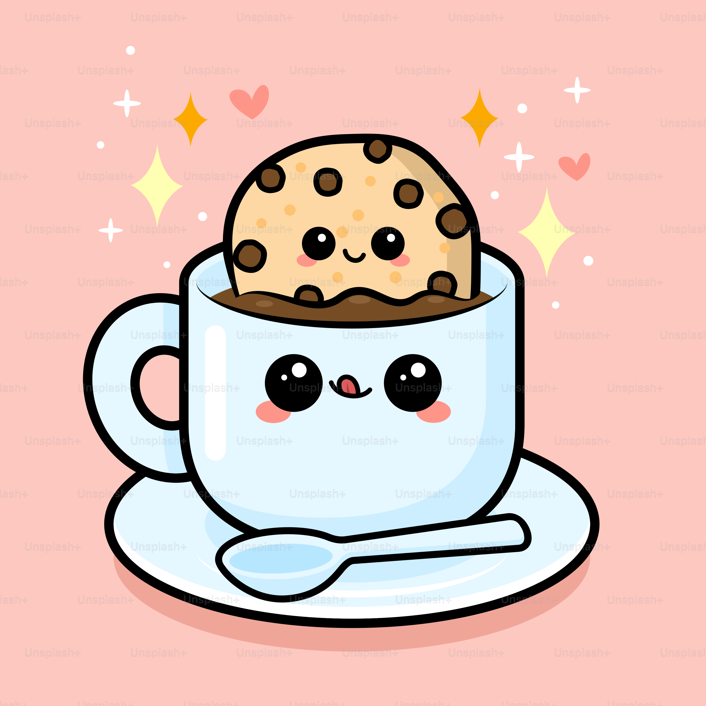 A cookie is dipping in a mug of coffee. vector – Coffee Image on Unsplash