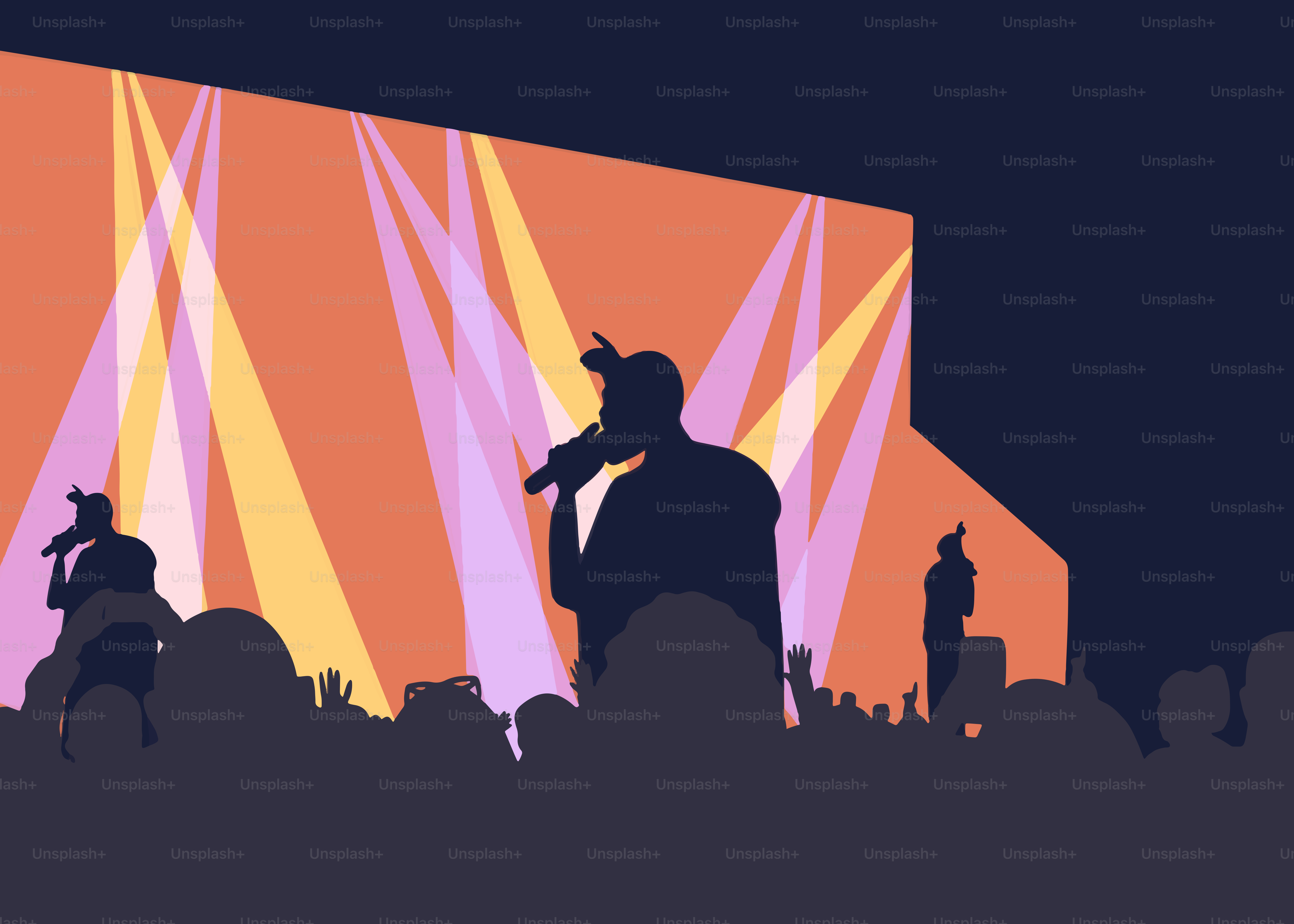 Singers perform on stage under stage lights. vector – Art Image on Unsplash