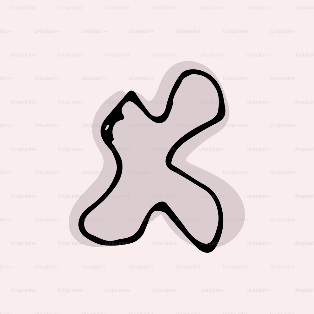 Abstract x shape with black outline on pink. vector – Wallpaper Image ...