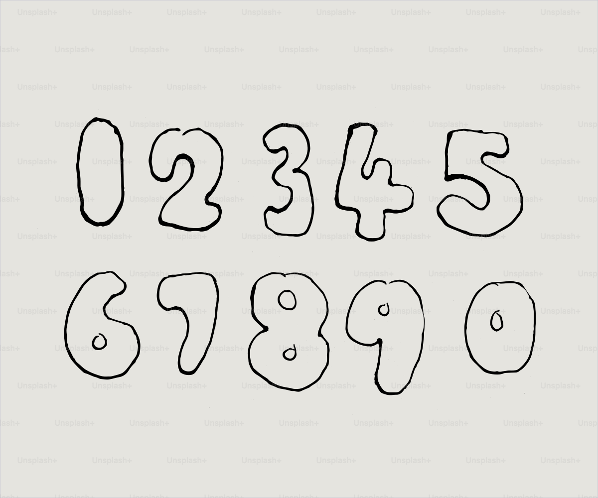 Voici les chiffres de 0 à 9 d’affilée. vectoriel – Image de ...