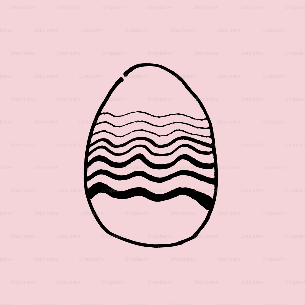 Here's a caption: an easter egg with wavy lines. vector – Illustration Image on Unsplash