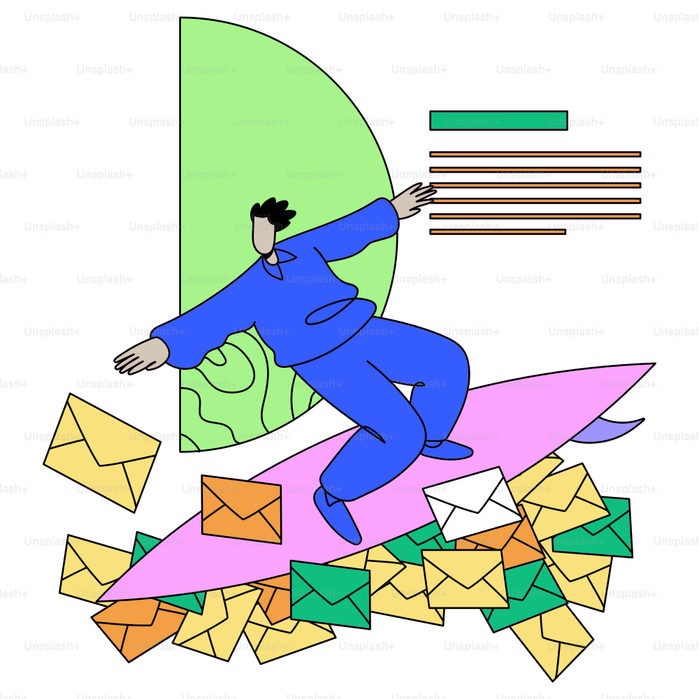 Navigazione tra e-mail e informazioni. vettoriale – Immagine di Avatar ...