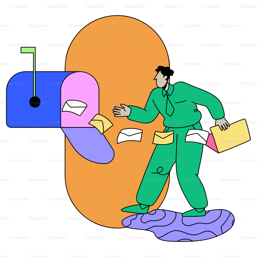 A man delivers mail to a mailbox. vector – Social media Image on Unsplash