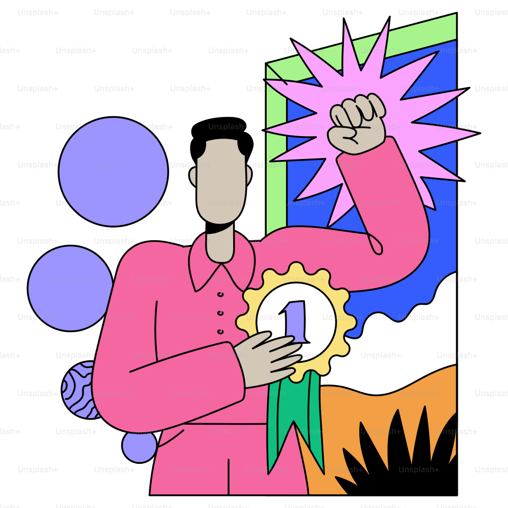 Une personne victorieuse célèbre l’obtention d’un prix de première ...