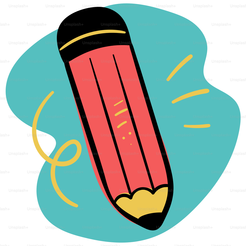 Ein roter Stift liegt zum Schreiben bereit. Vektor – Bild zum Thema ...