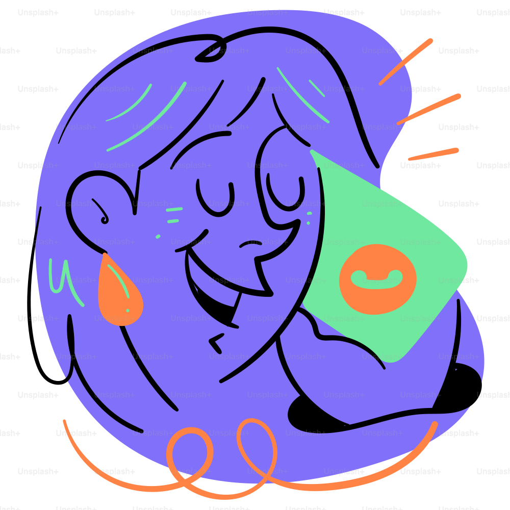 Una persona feliz está hablando por teléfono. vector – Imagen de ...