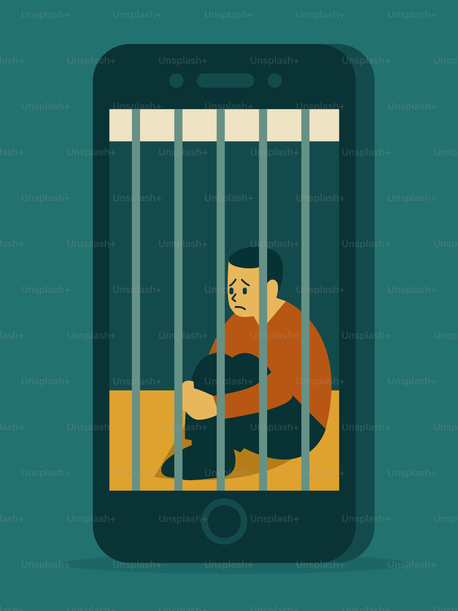 Technology can trap individuals in digital prisons. vector – Technology ...