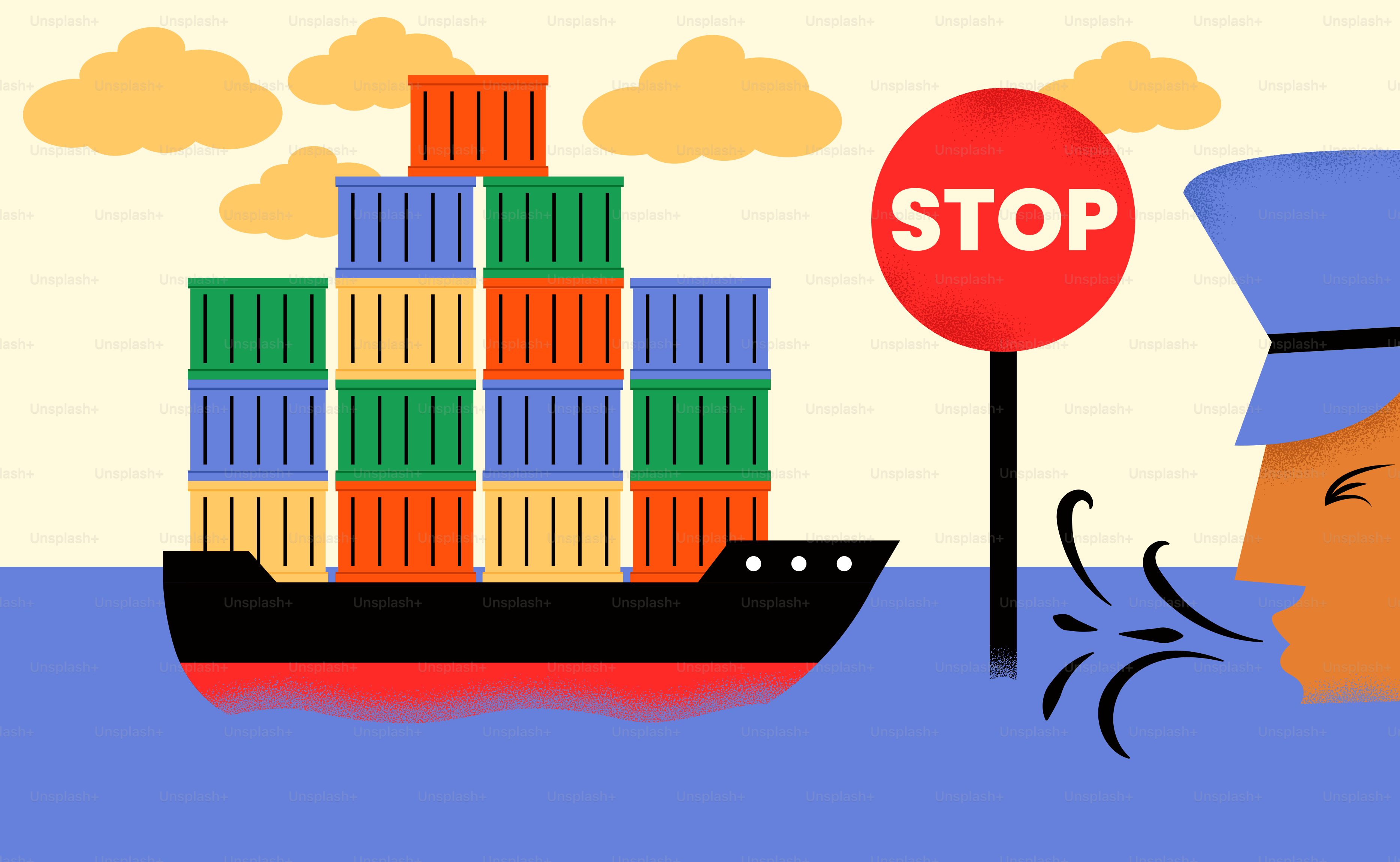 A ship is stopped by a customs officer. vector – Business Image on Unsplash