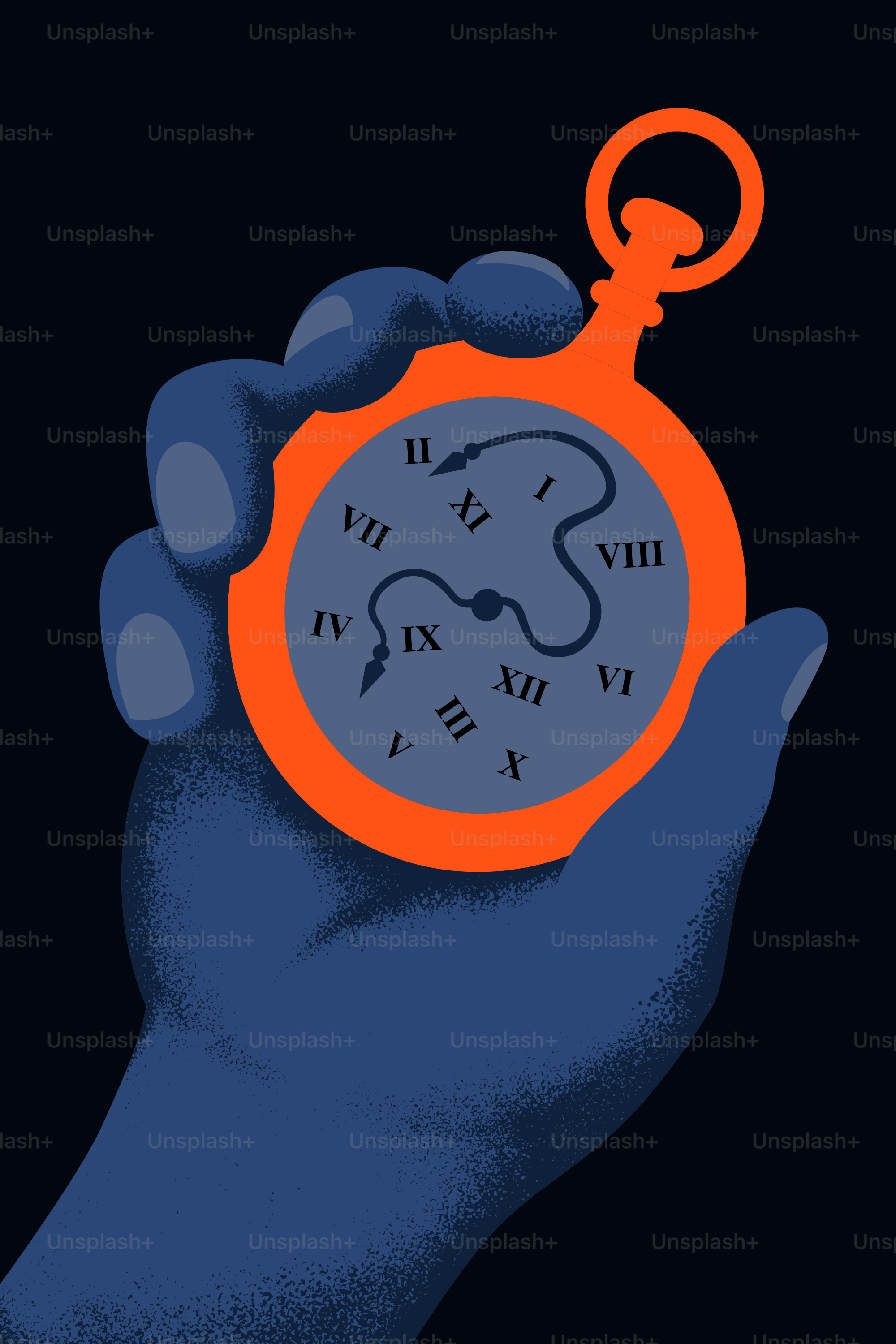 A hand holds a broken pocket watch. vector – Art Image on Unsplash