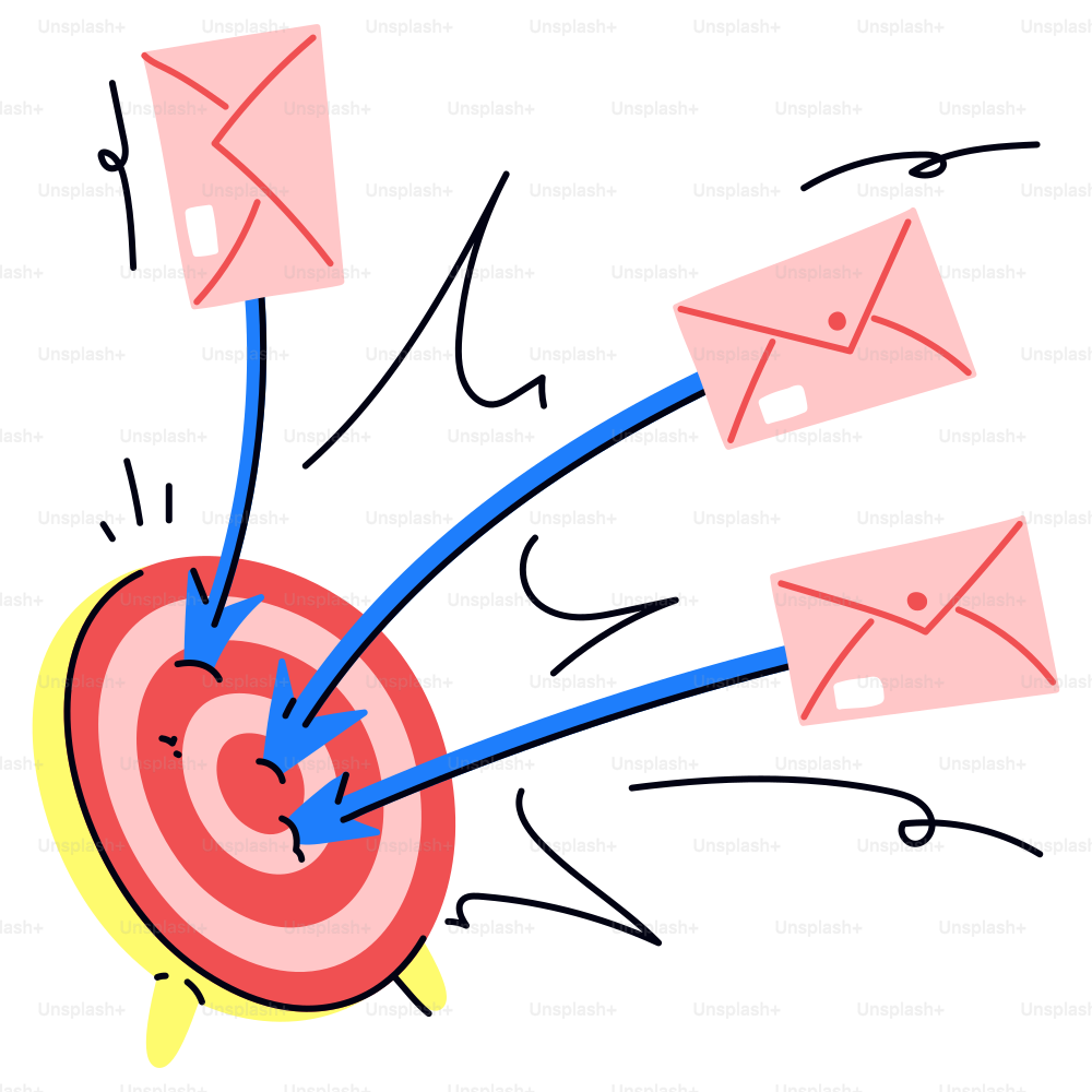 Vektor Email berhasil mencapai target sasaran. – Gambar Pemasaran di ...