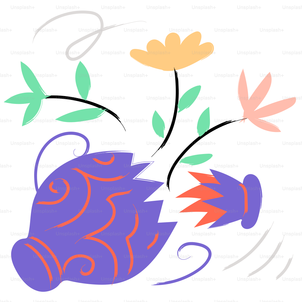 Vektor Bunga masih mekar setelah vas pecah. – Gambar Bunga di Unsplash