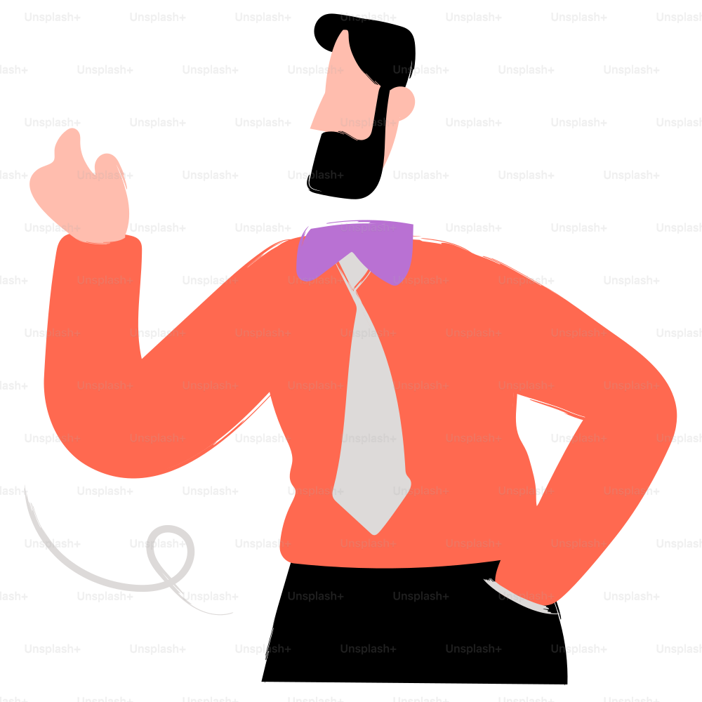 Un homme de dessin animé fait un geste de la main. vectoriel – Image de ...