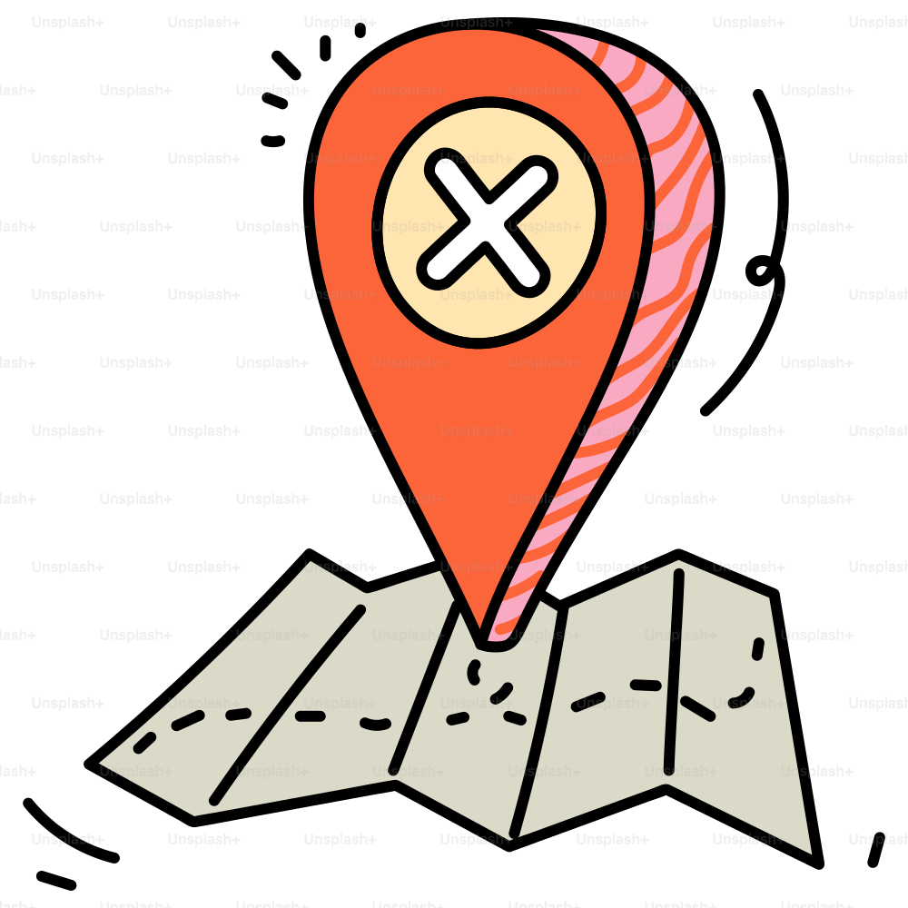 Location pinpointed with a wrong place marker. vector – Travel Image on ...