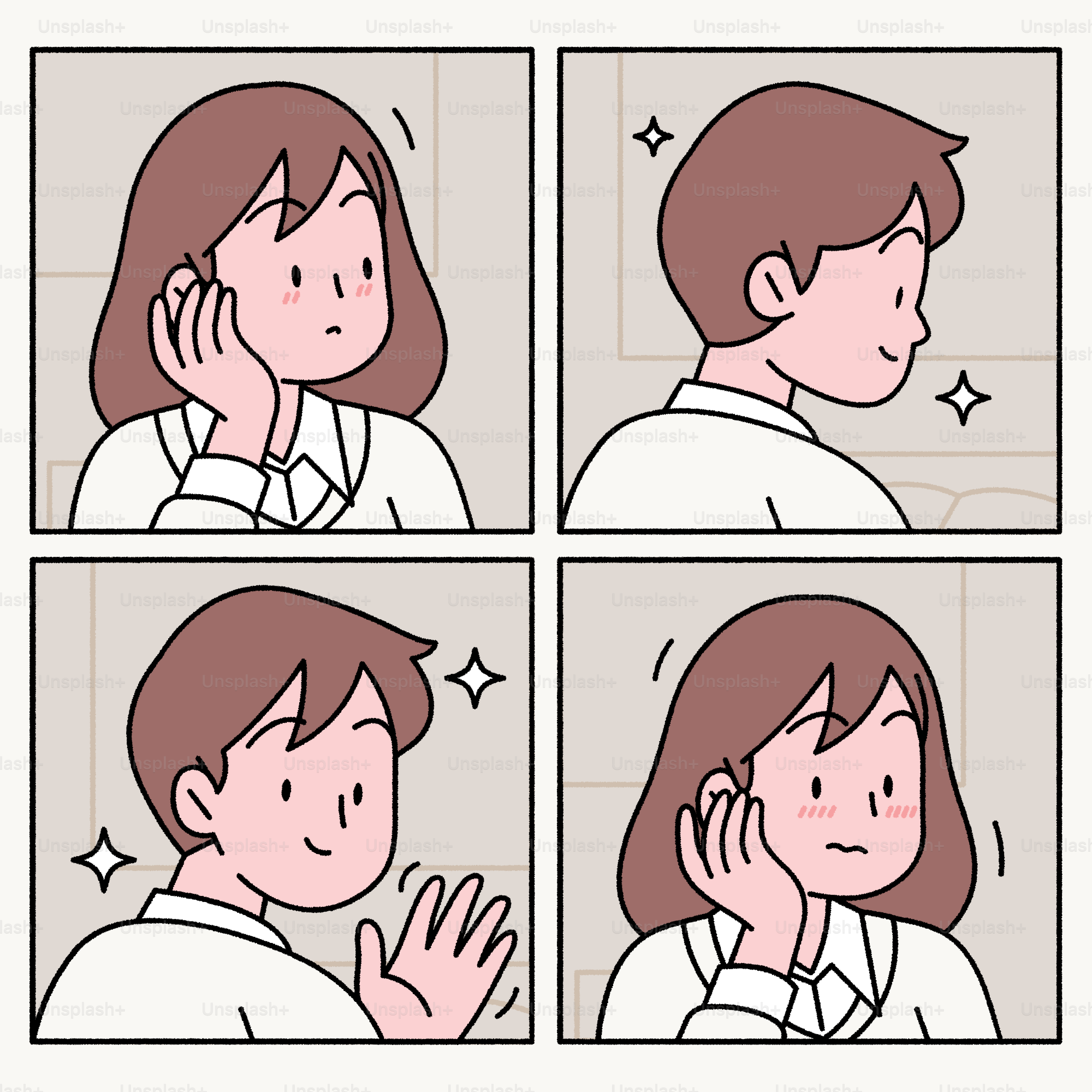 Il flirte avec elle et elle rougit. vectoriel – Image de École sur Unsplash