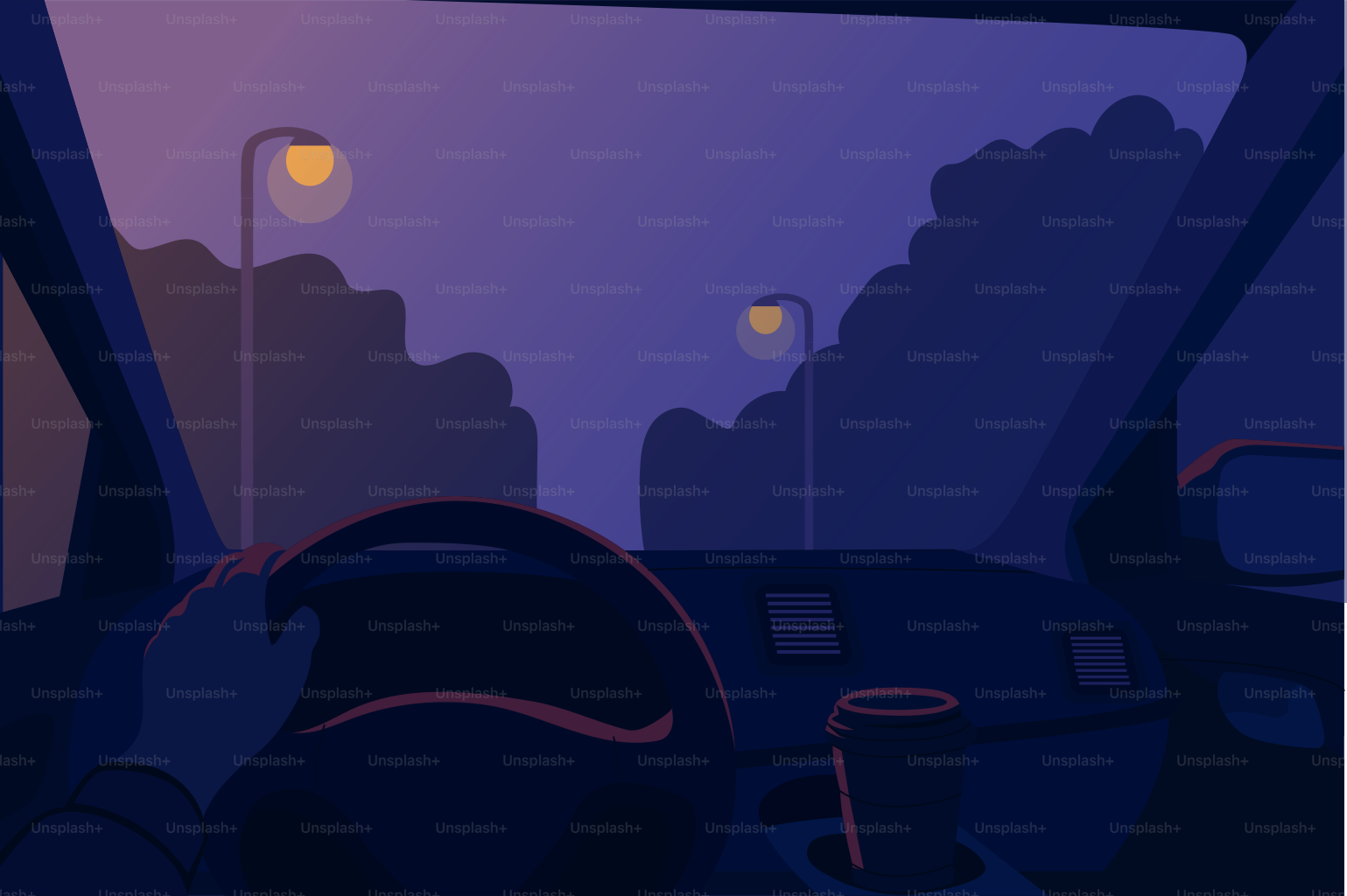 Driving at night under street lights. vector – Travel Image on Unsplash