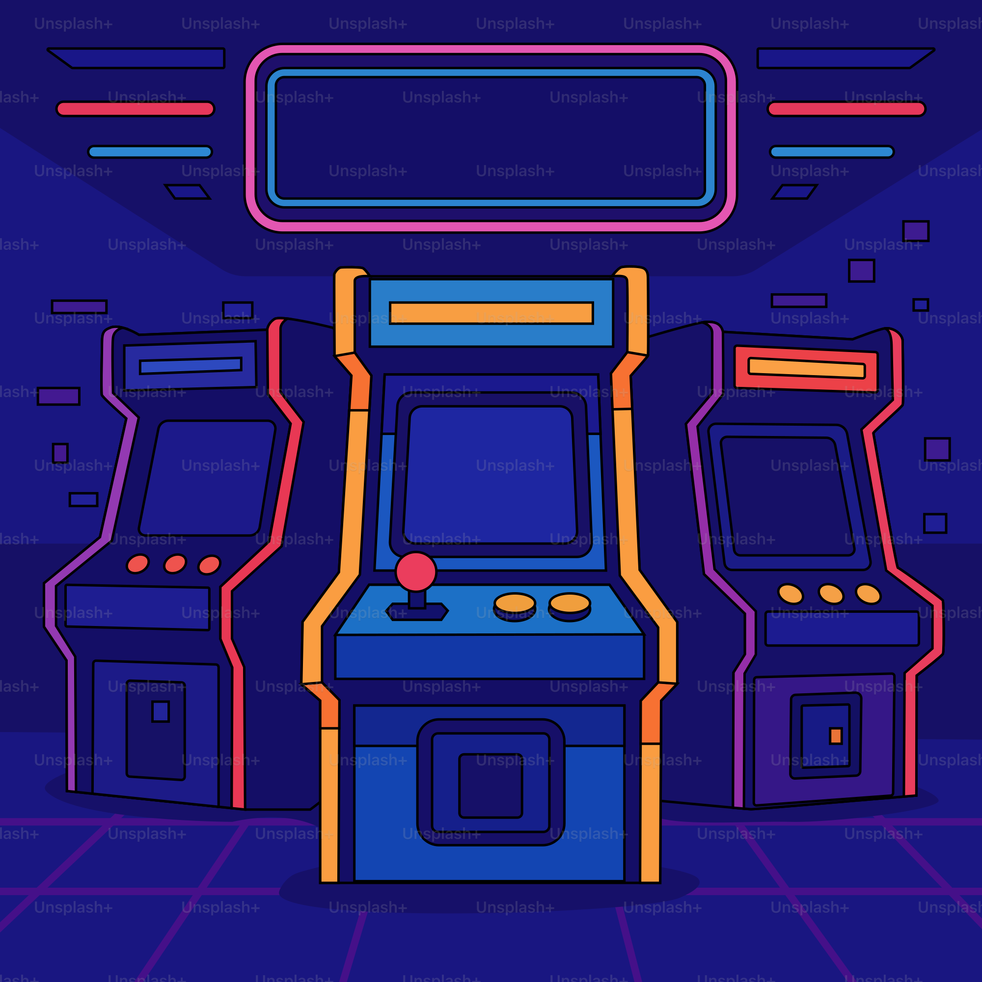 Classic arcade game machines are set up. vector – Gaming Image on Unsplash