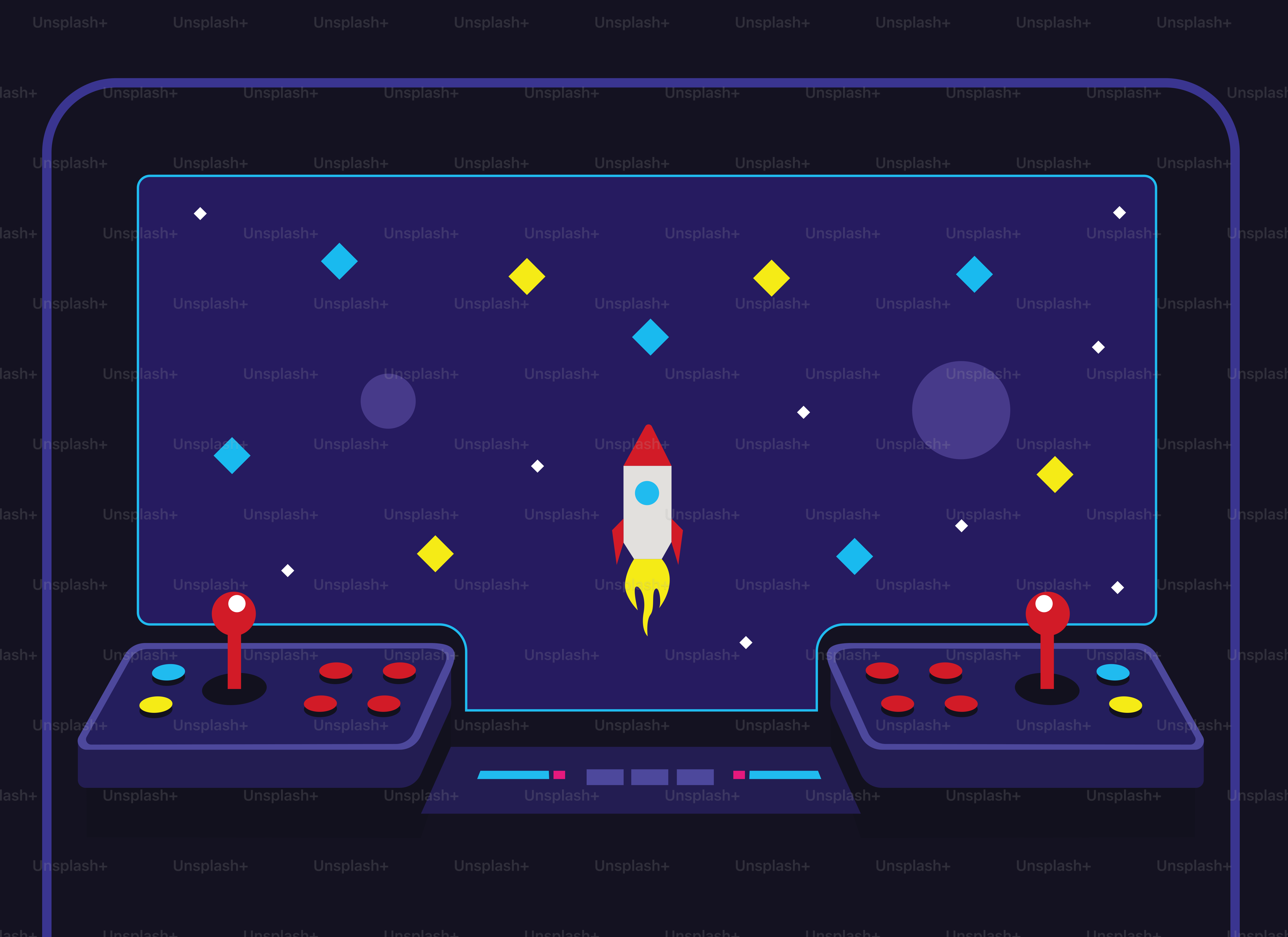 Un juego de arcade retro con una aventura espacial. vector – Imagen de Años 90 en Unsplash