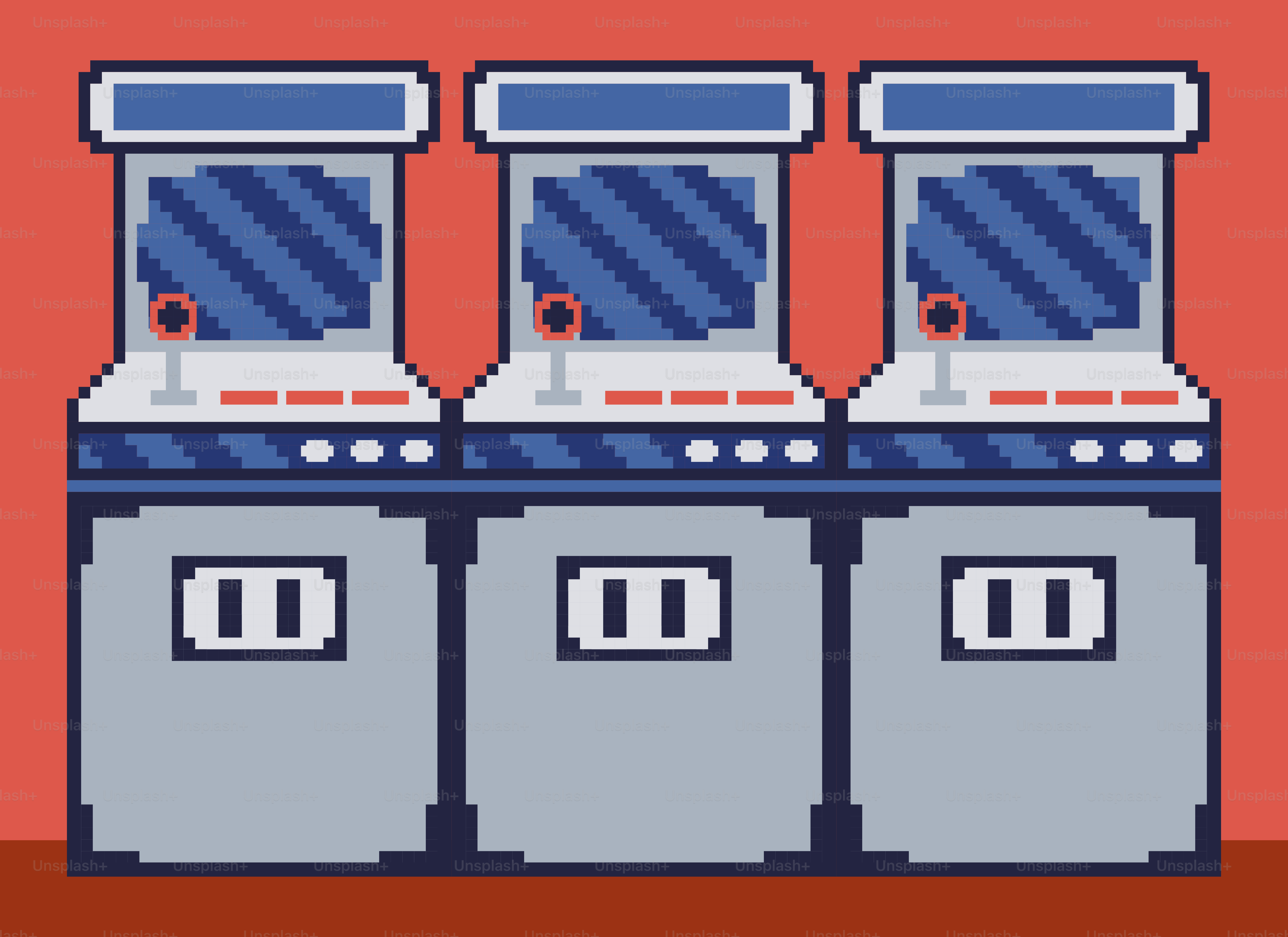 Three retro arcade machines side-by-side. vector – 90s Image on Unsplash