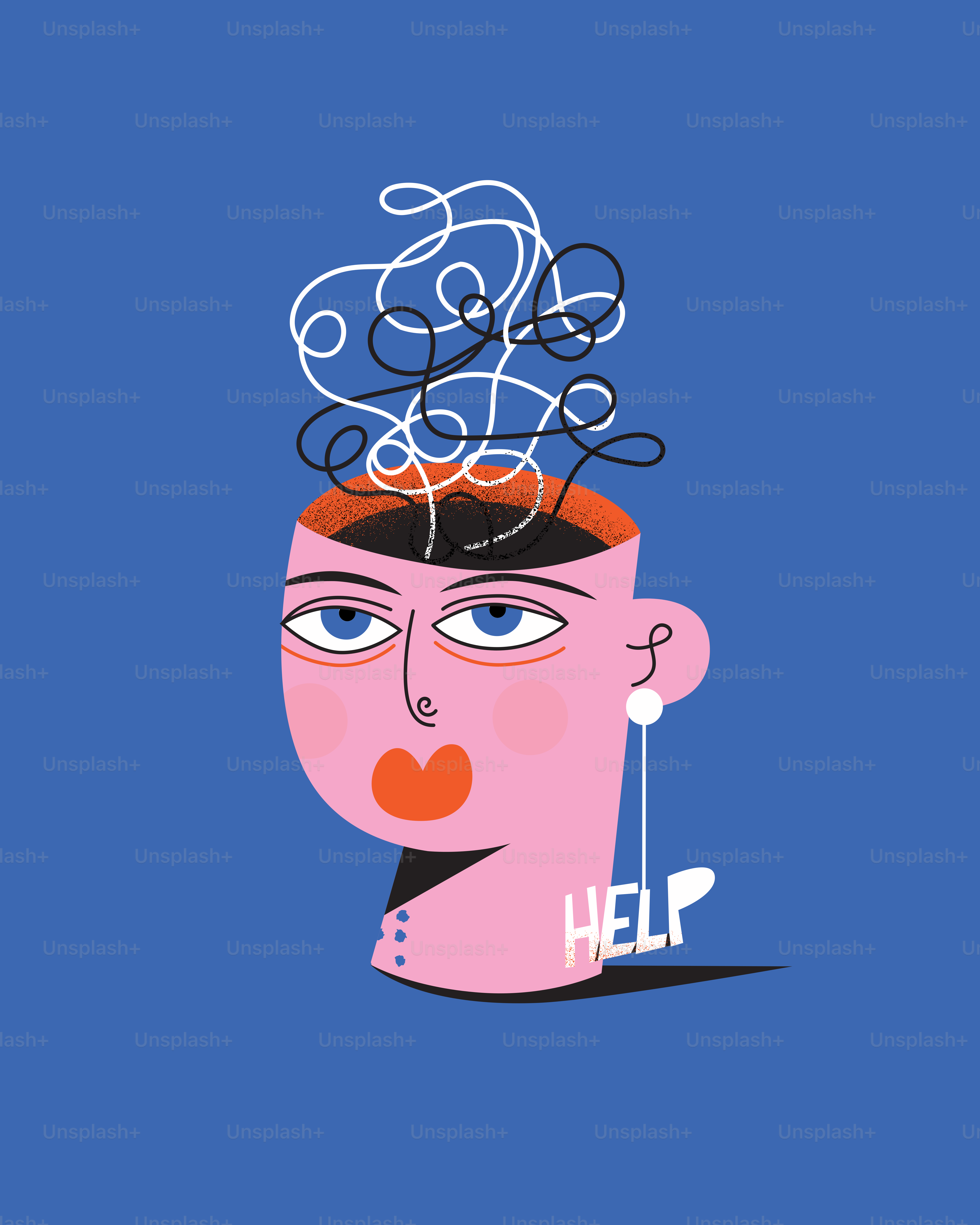 A messy mind needs help. vector – Illustration Image on Unsplash