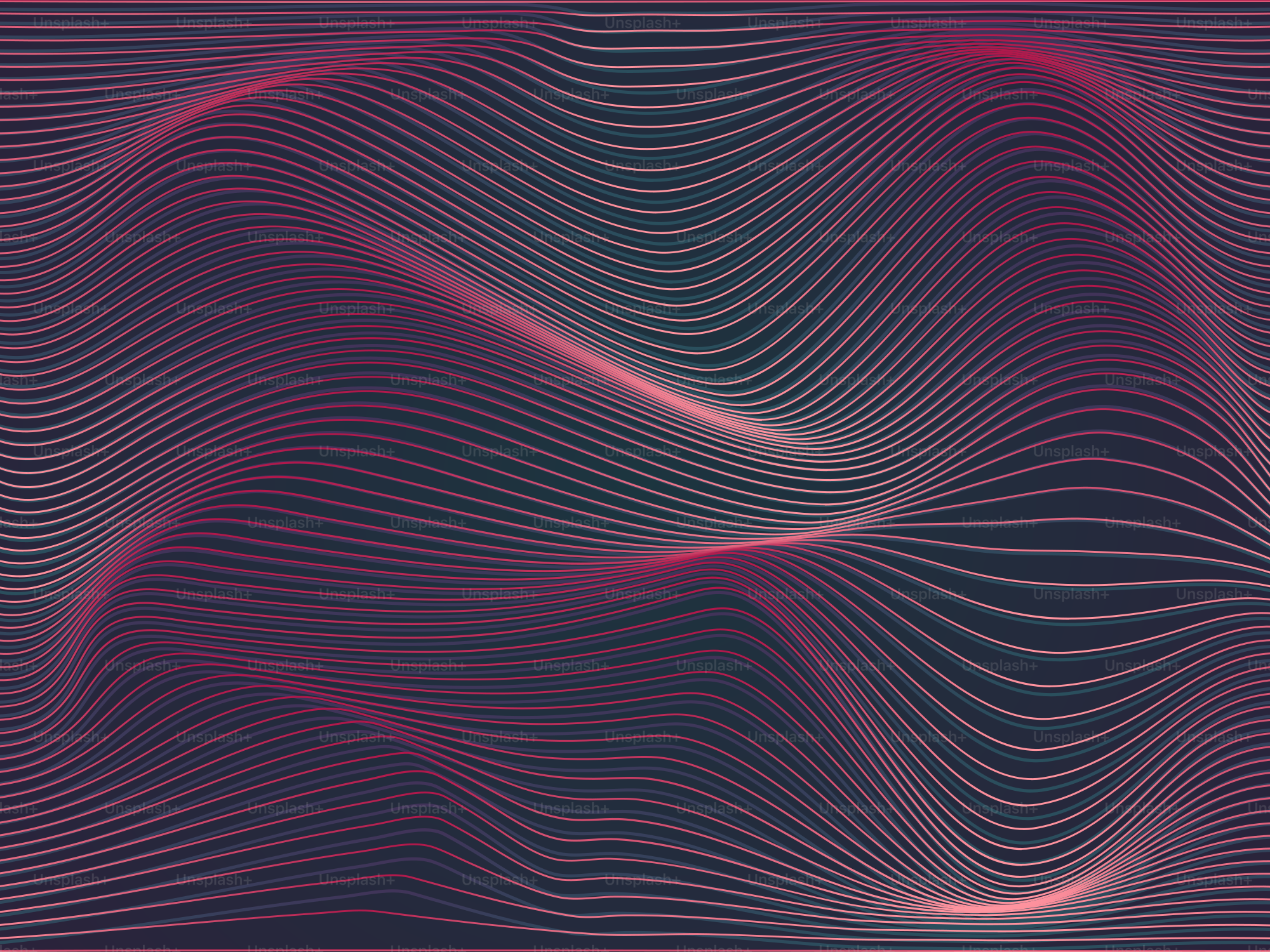 Las líneas curvas y rojas forman formas abstractas y onduladas. vector ...