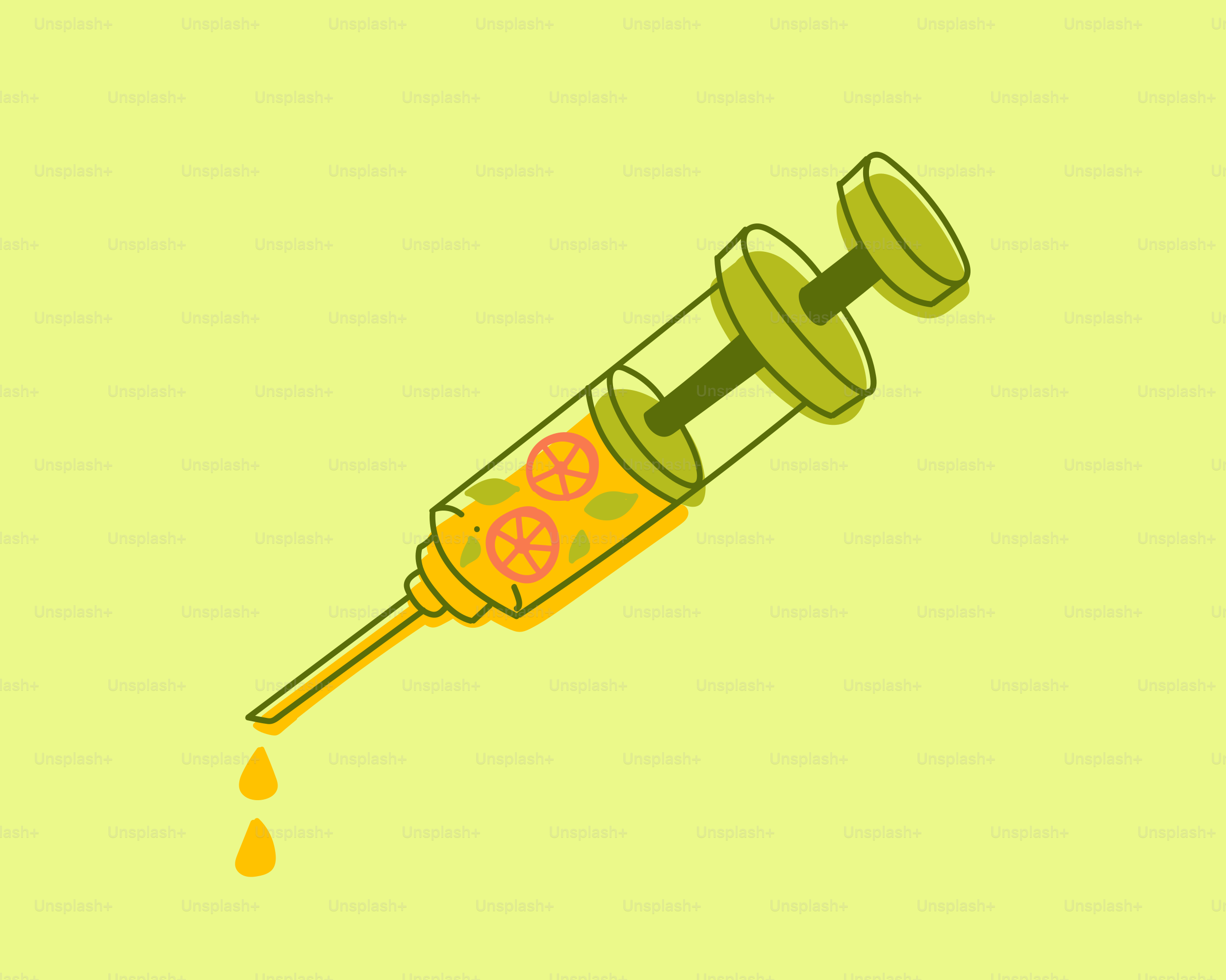 Syringe filled with citrus juice drips. vector – Health Image on Unsplash
